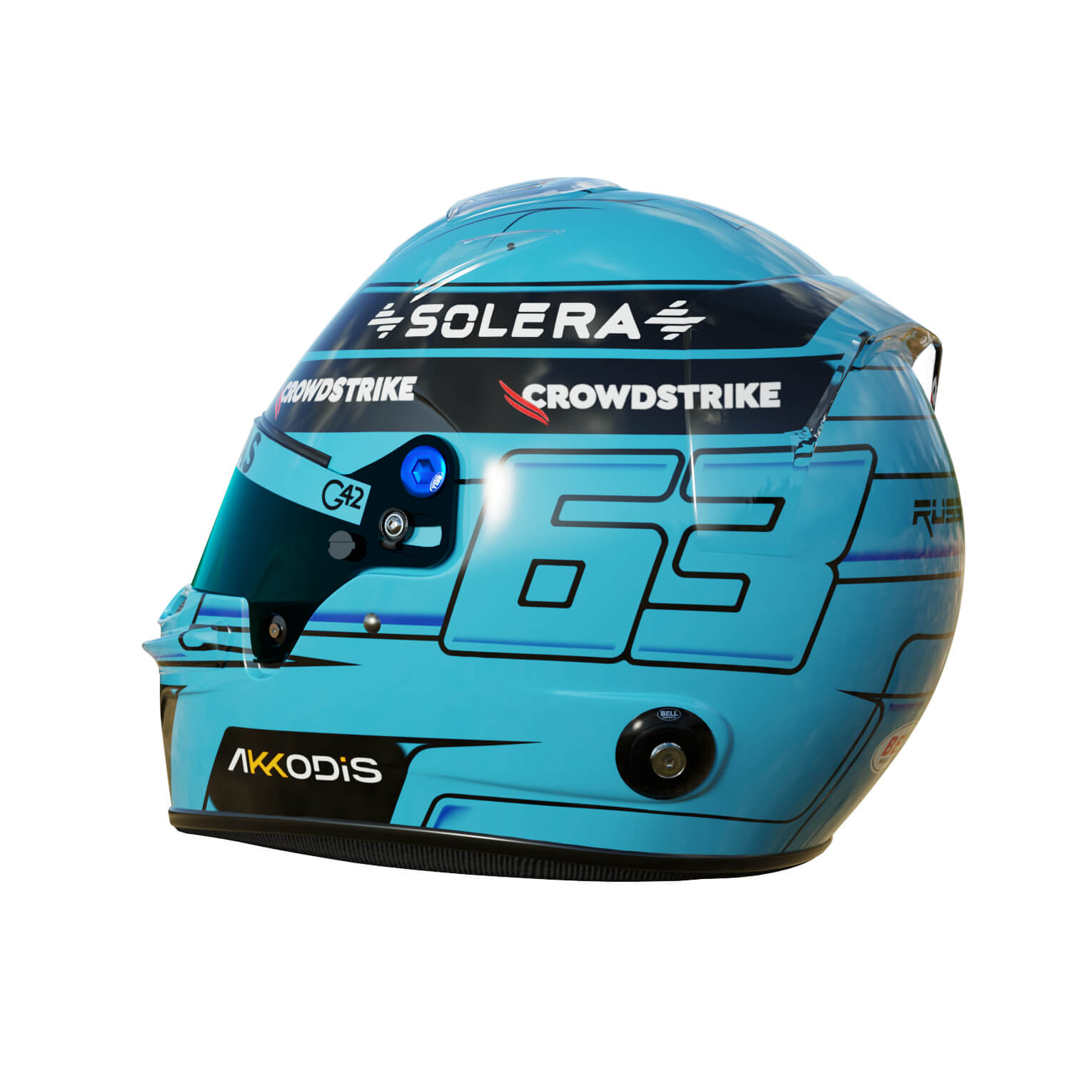 F1 George Russel Helmet 2024 - 3D Model by Cactus3D