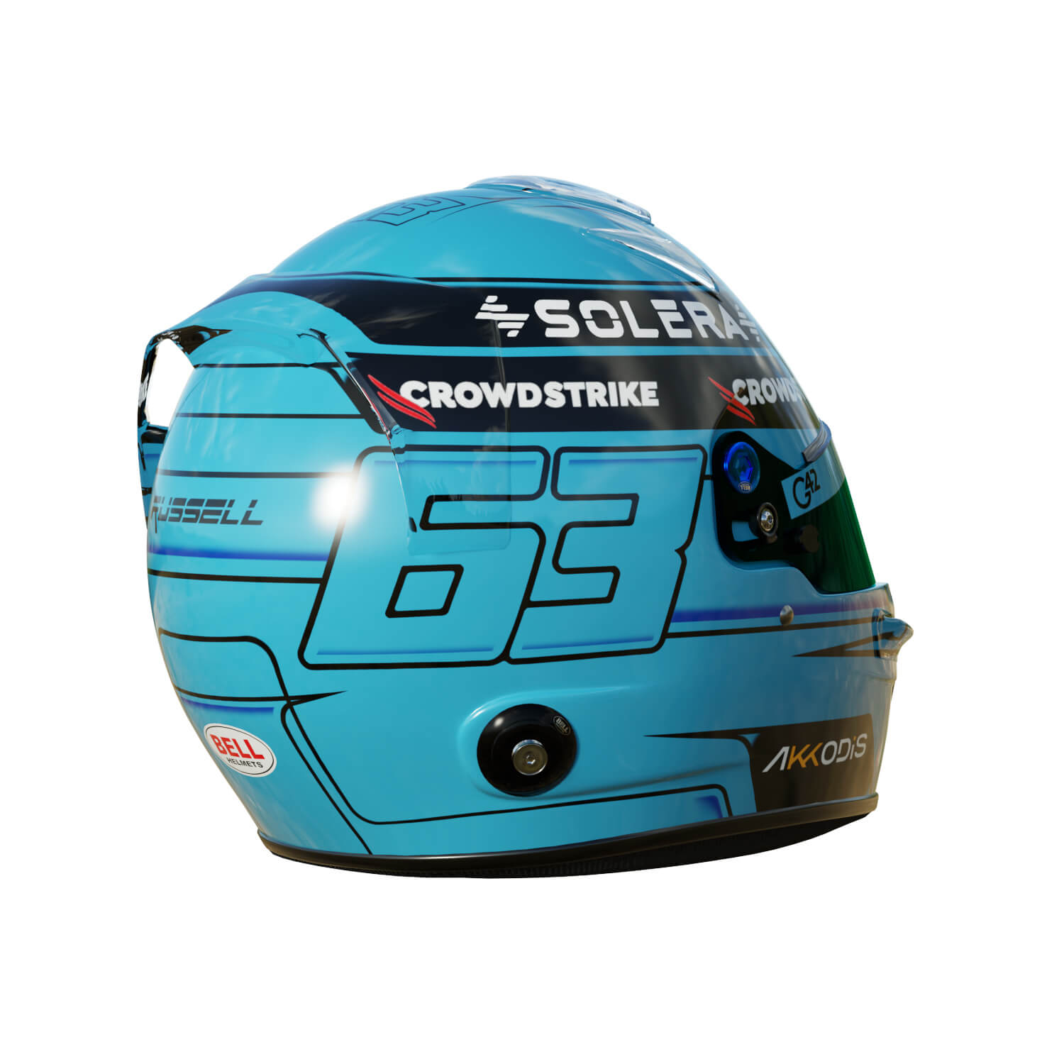 F1 George Russel Helmet 2024 - 3D Model by Cactus3D