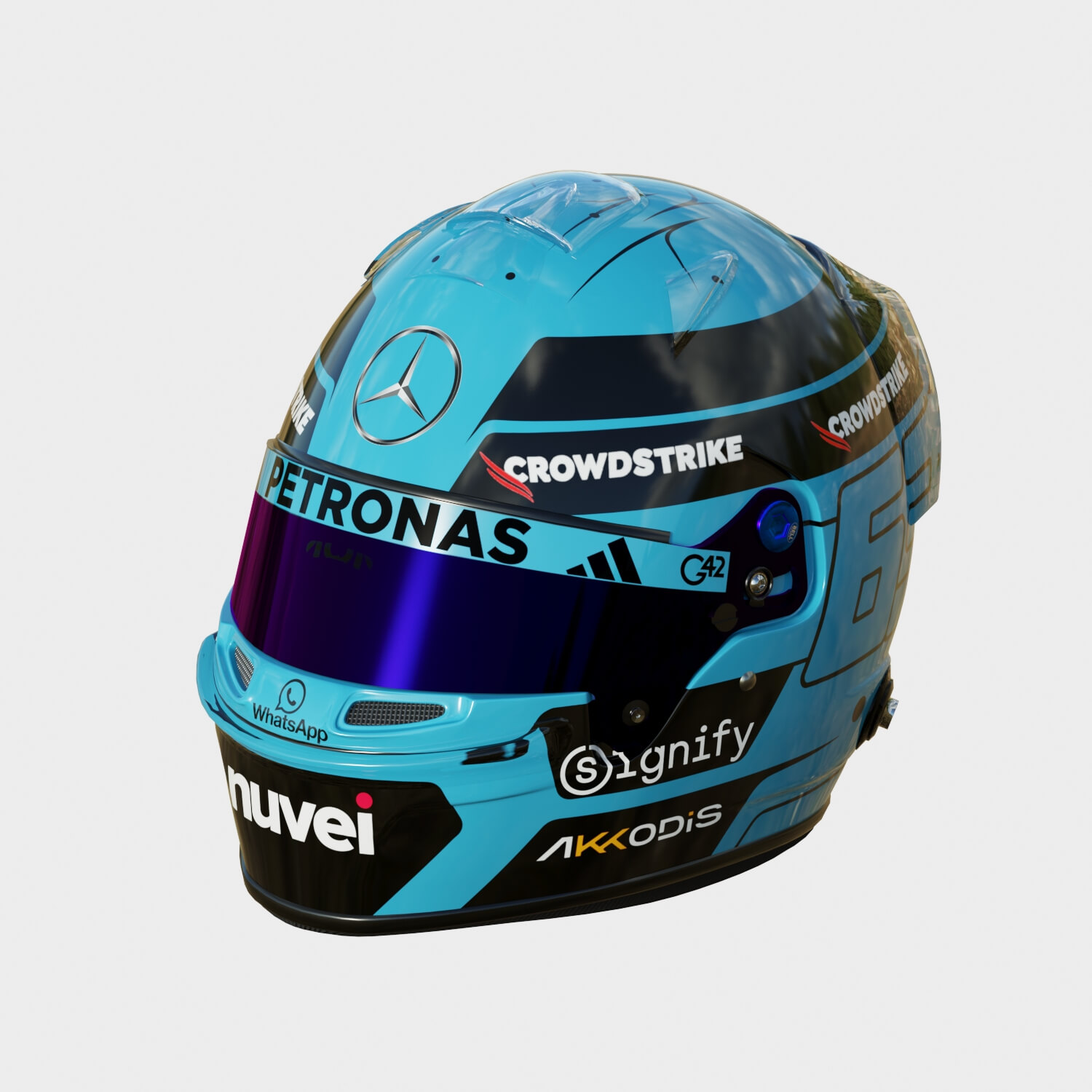 F1 George Russel Helmet 2025 - 3D Model by Cactus3D