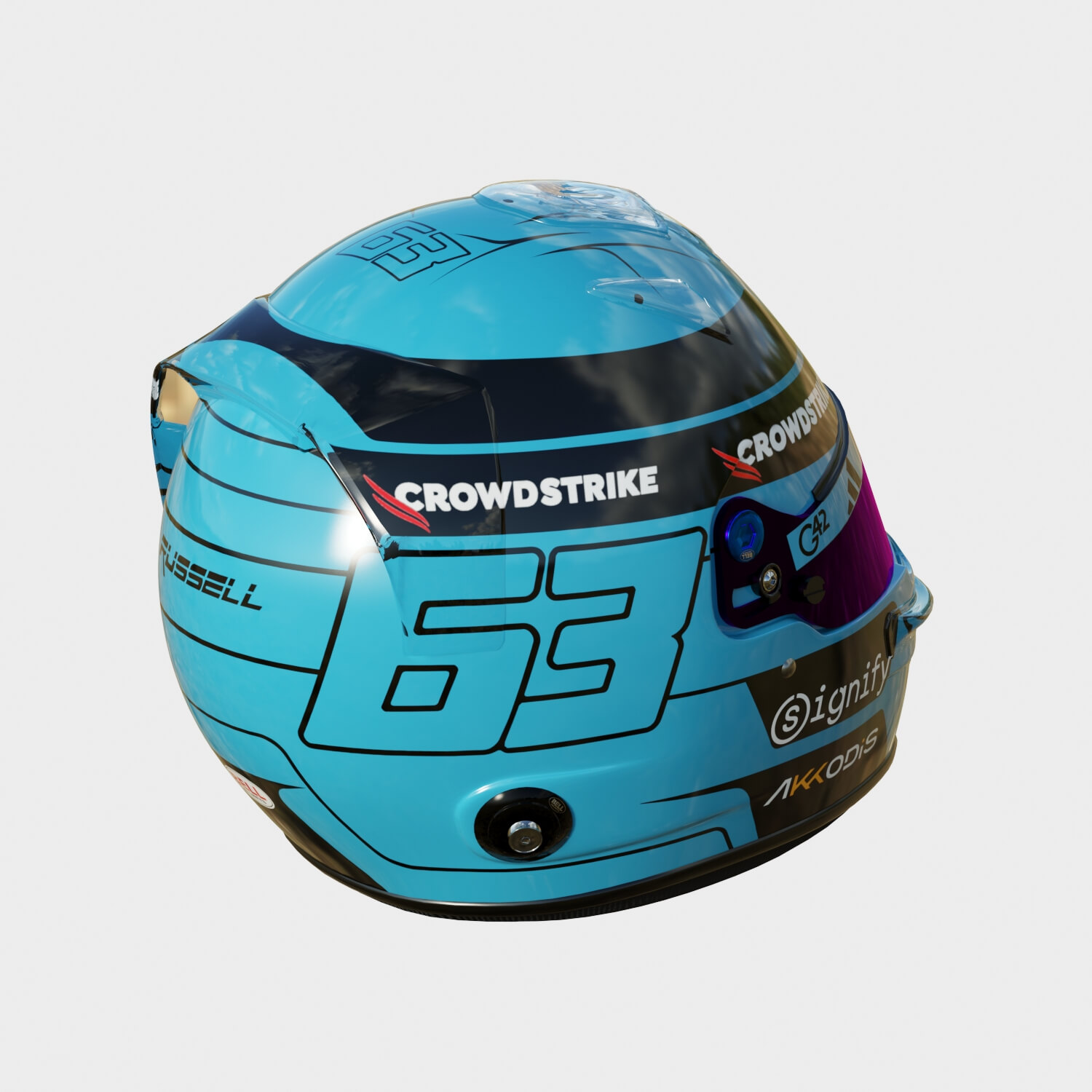 F1 George Russel Helmet 2025 - 3D Model by Cactus3D