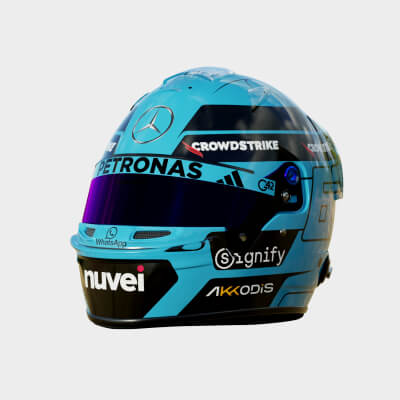 F1 George Russel Helmet 2025 - 3D Model by Cactus3D