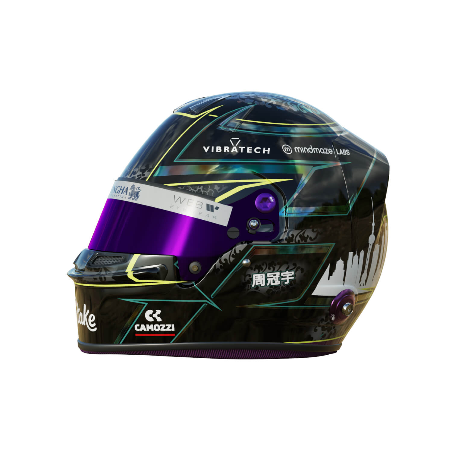 F1 Guanyu Zhou Helmet 2024 - 3D Model by Cactus3D