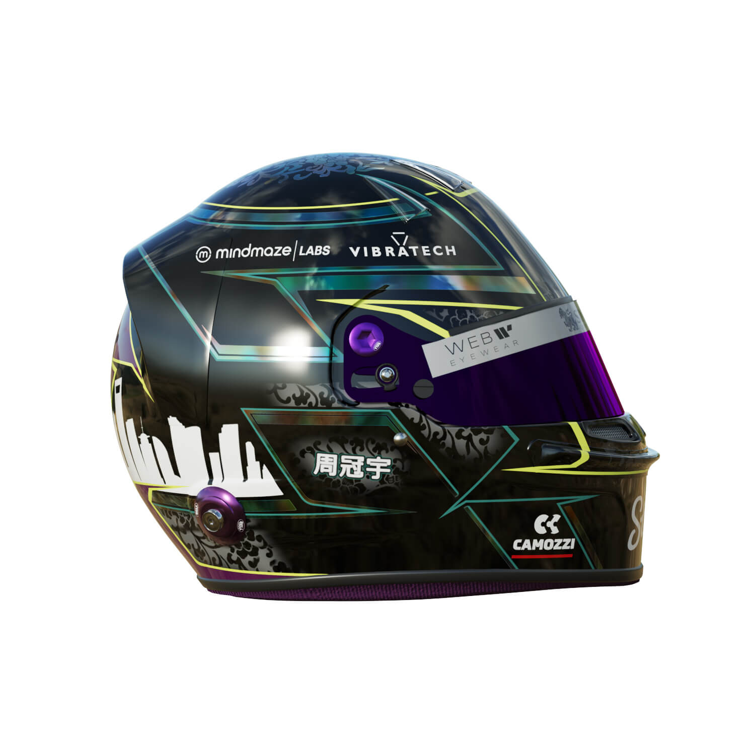 F1 Guanyu Zhou Helmet 2024 - 3D Model by Cactus3D