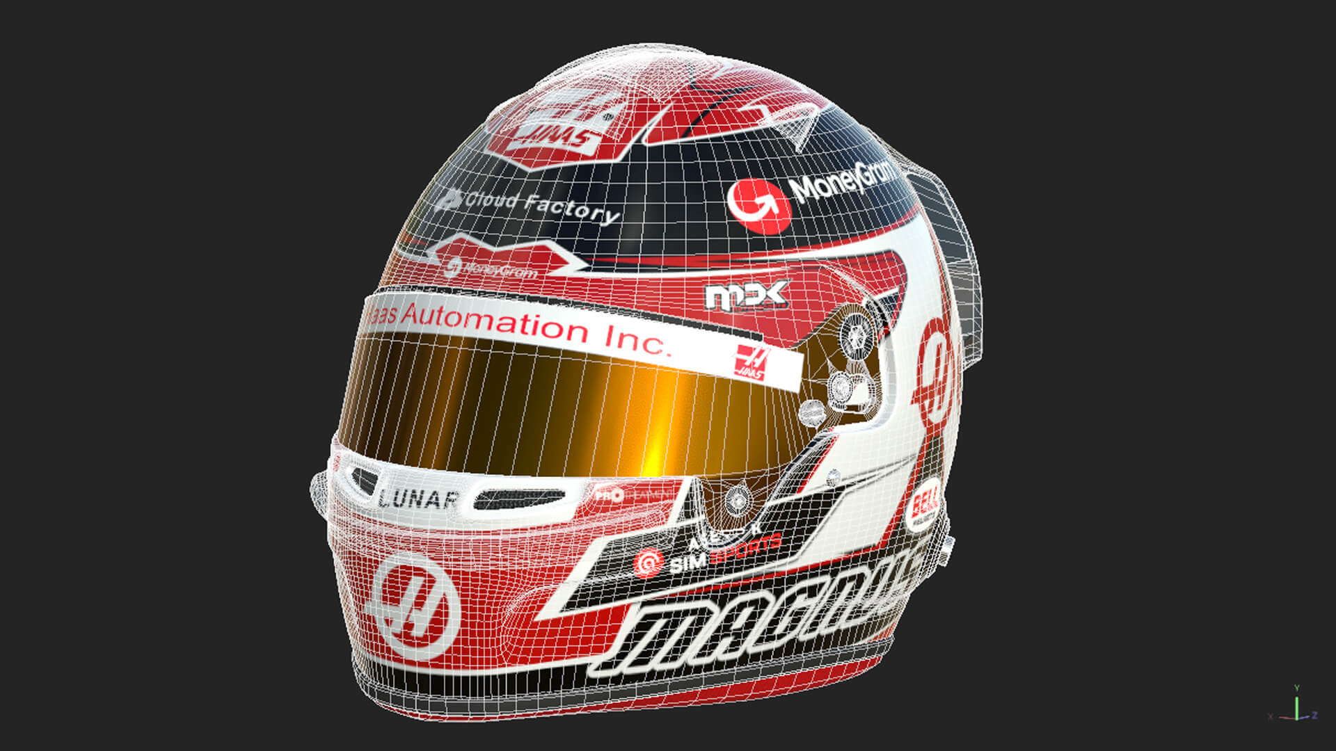 F1 Kevin Magnussen Helmet 2023 - 3D Model by Cactus3D