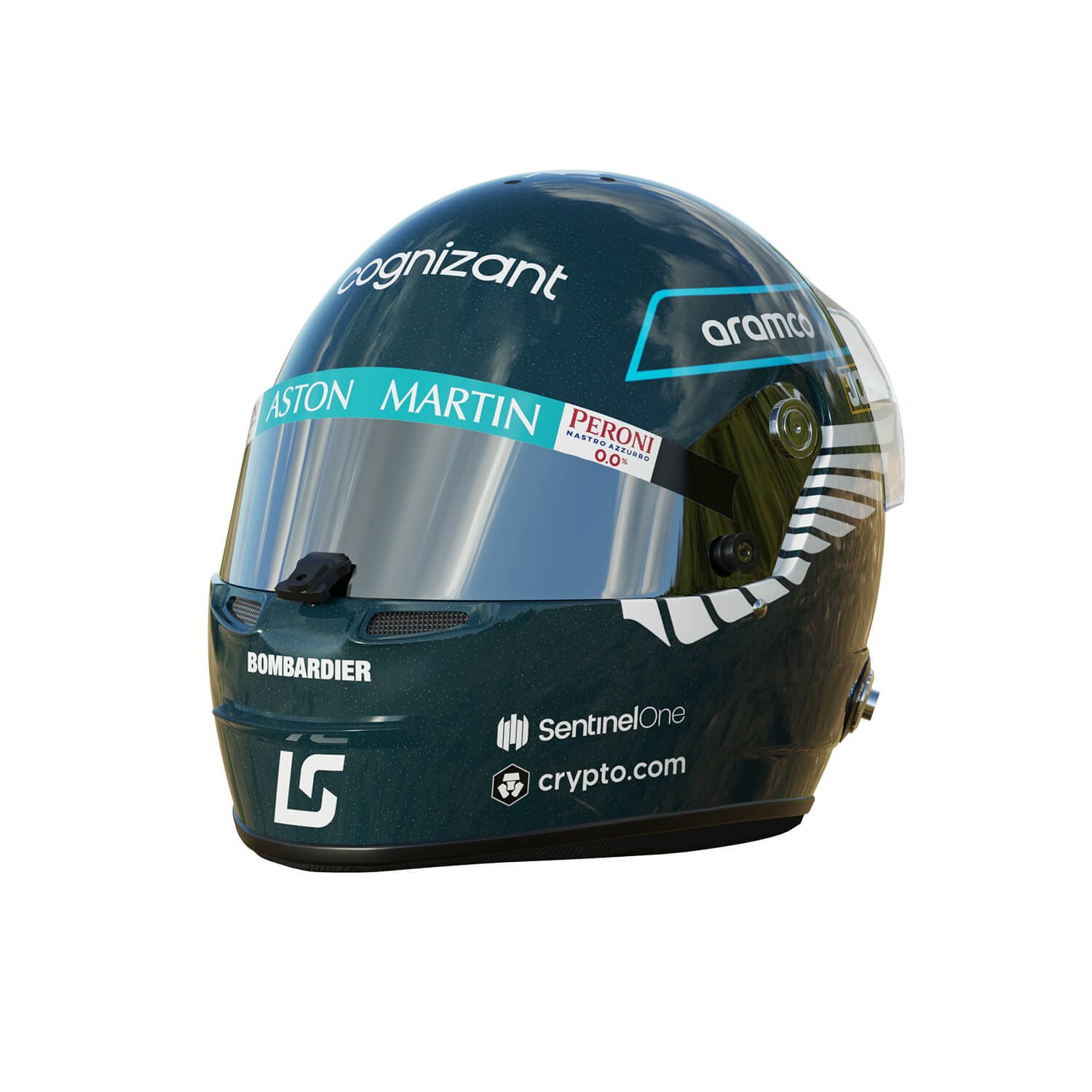 F1 Lance Stroll Helmet 2023 - 3D Model by Cactus3D