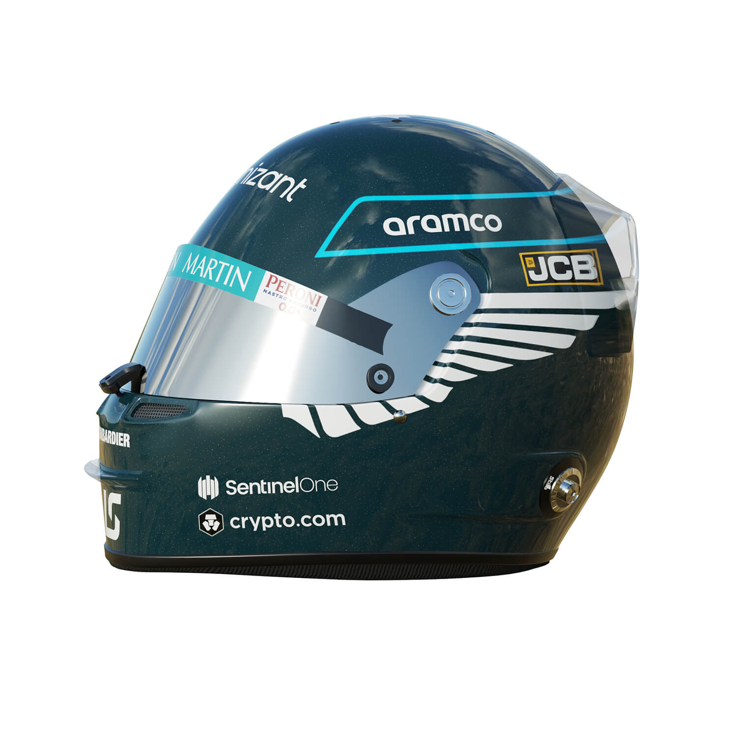 F1 Lance Stroll Helmet 2023 - 3D Model by Cactus3D