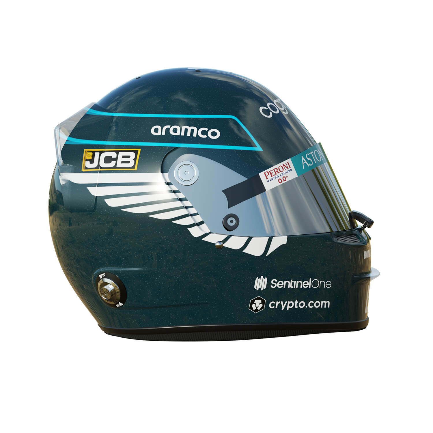 F1 Lance Stroll Helmet 2023 - 3D Model by Cactus3D