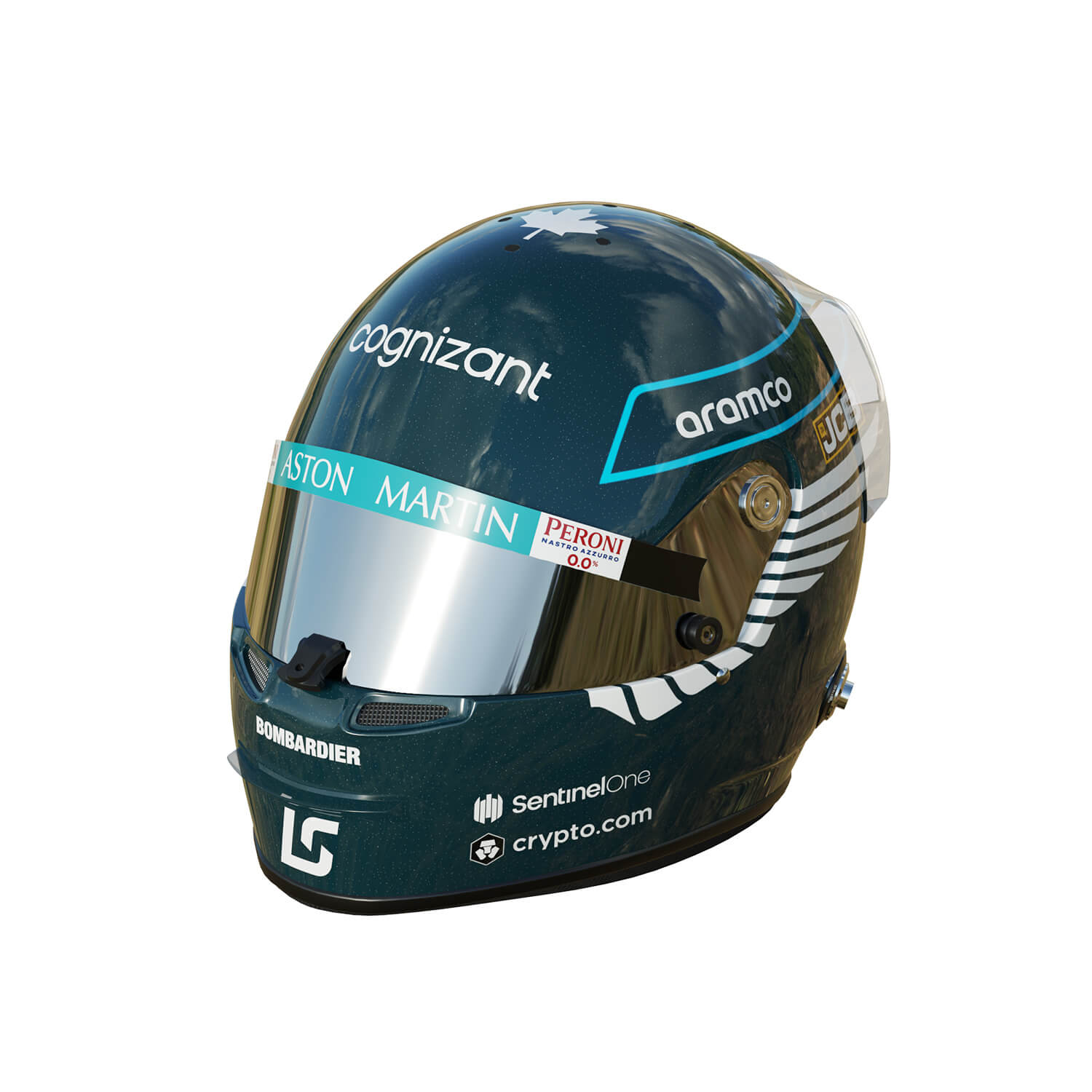 F1 Lance Stroll Helmet 2023 - 3D Model by Cactus3D