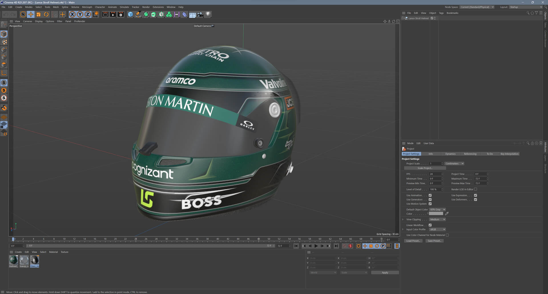 F1 Lance Stroll Helmet 2024 - 3D Model by Cactus3D