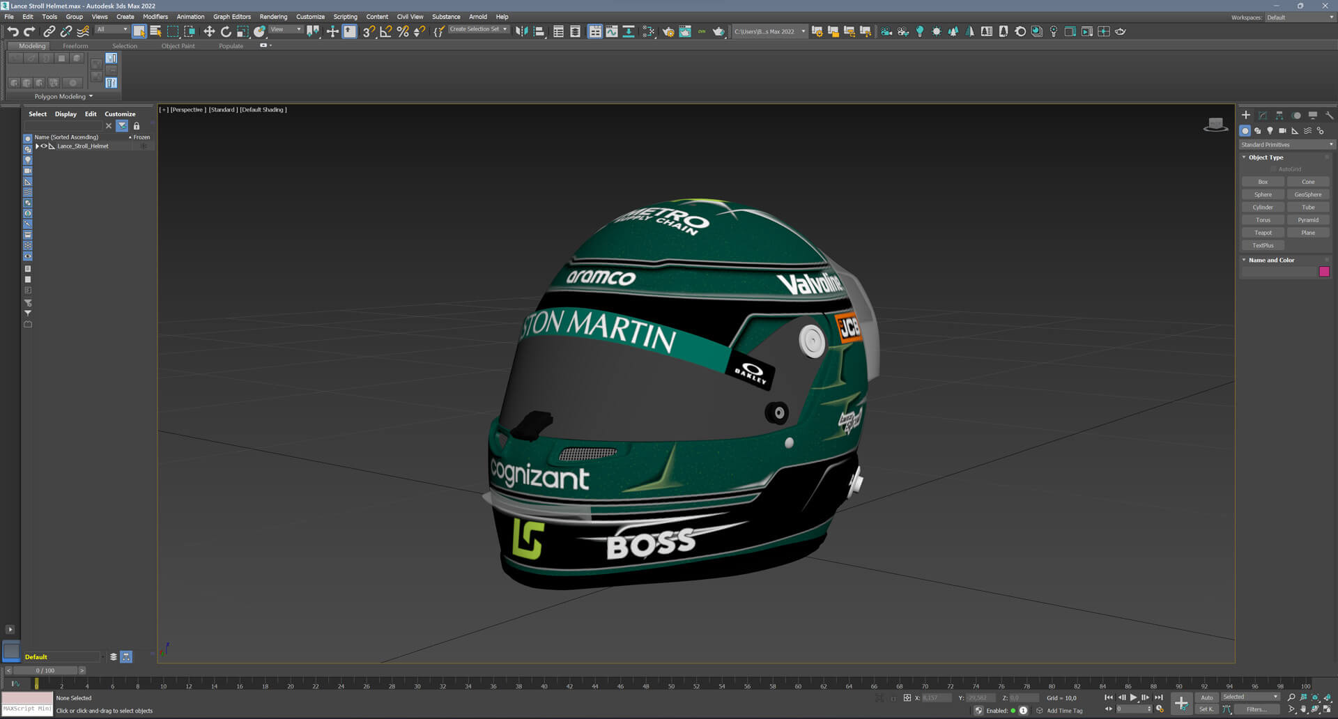 F1 Lance Stroll Helmet 2024 - 3D Model by Cactus3D