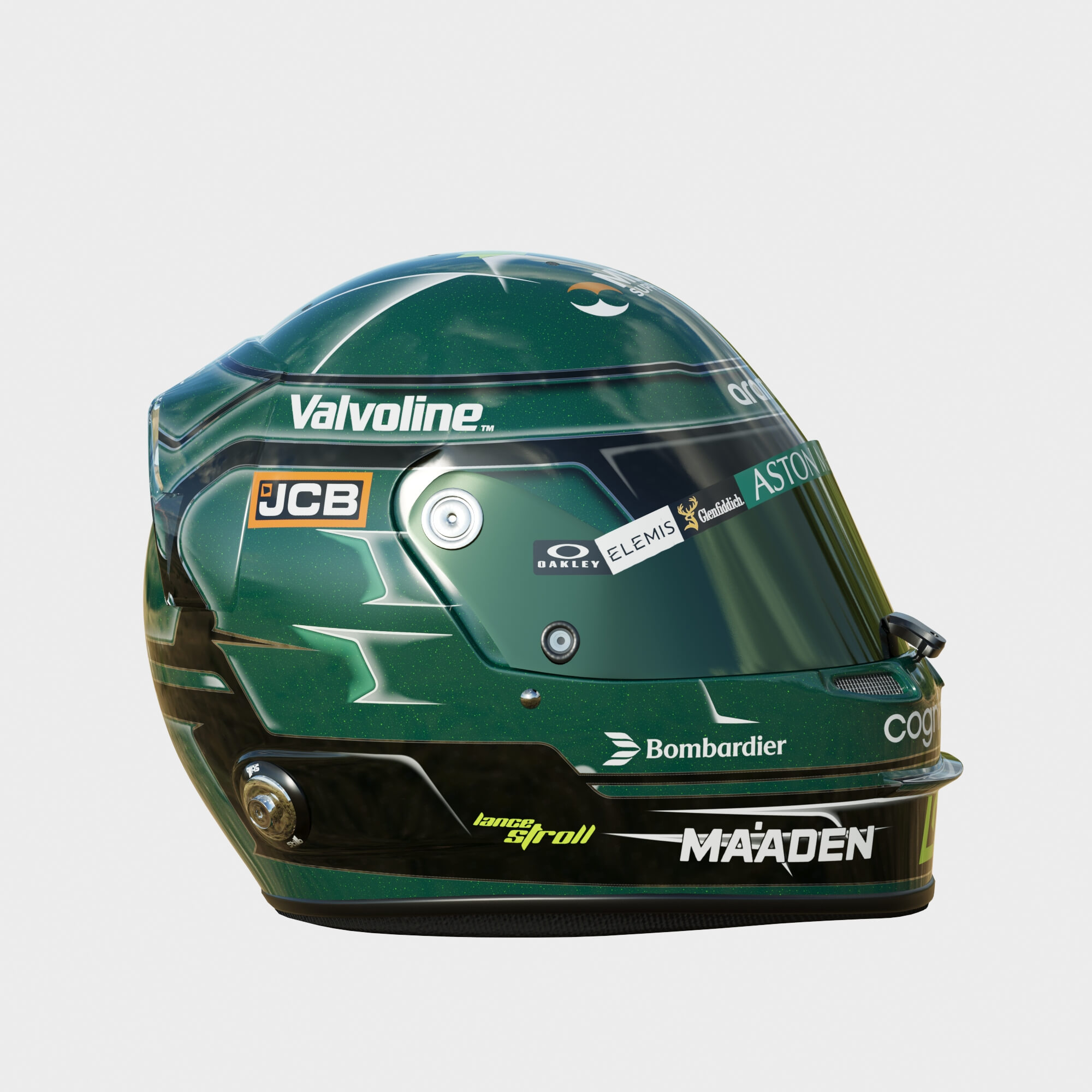 F1 Lance Stroll Helmet 2025 - 3D Model by Cactus3D