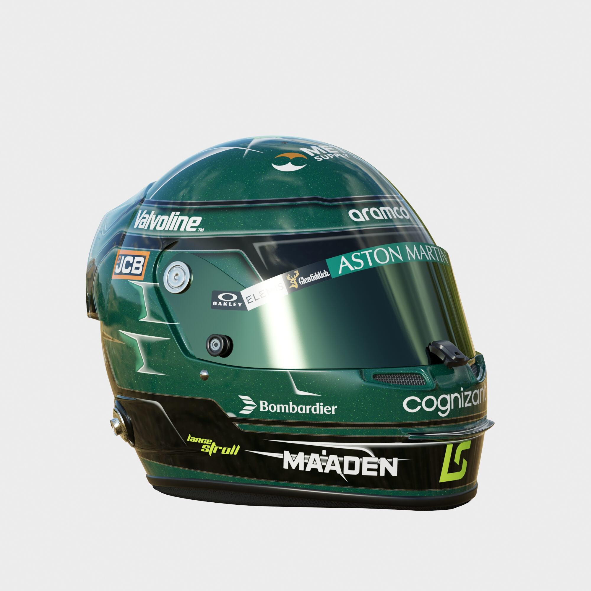 F1 Lance Stroll Helmet 2025 - 3D Model by Cactus3D