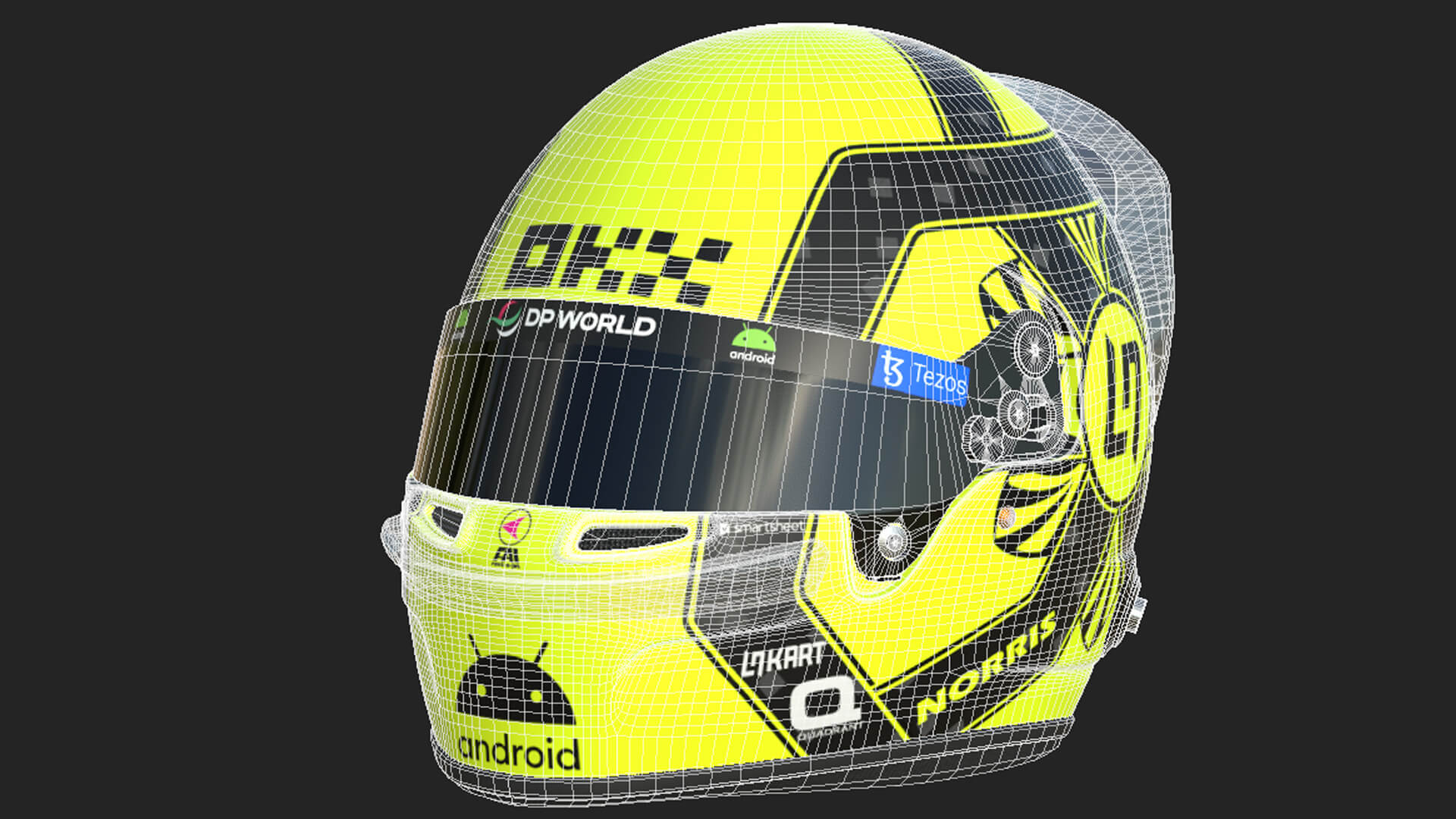 F1 Lando Norris Helmet 2023 - 3D Model by Cactus3D