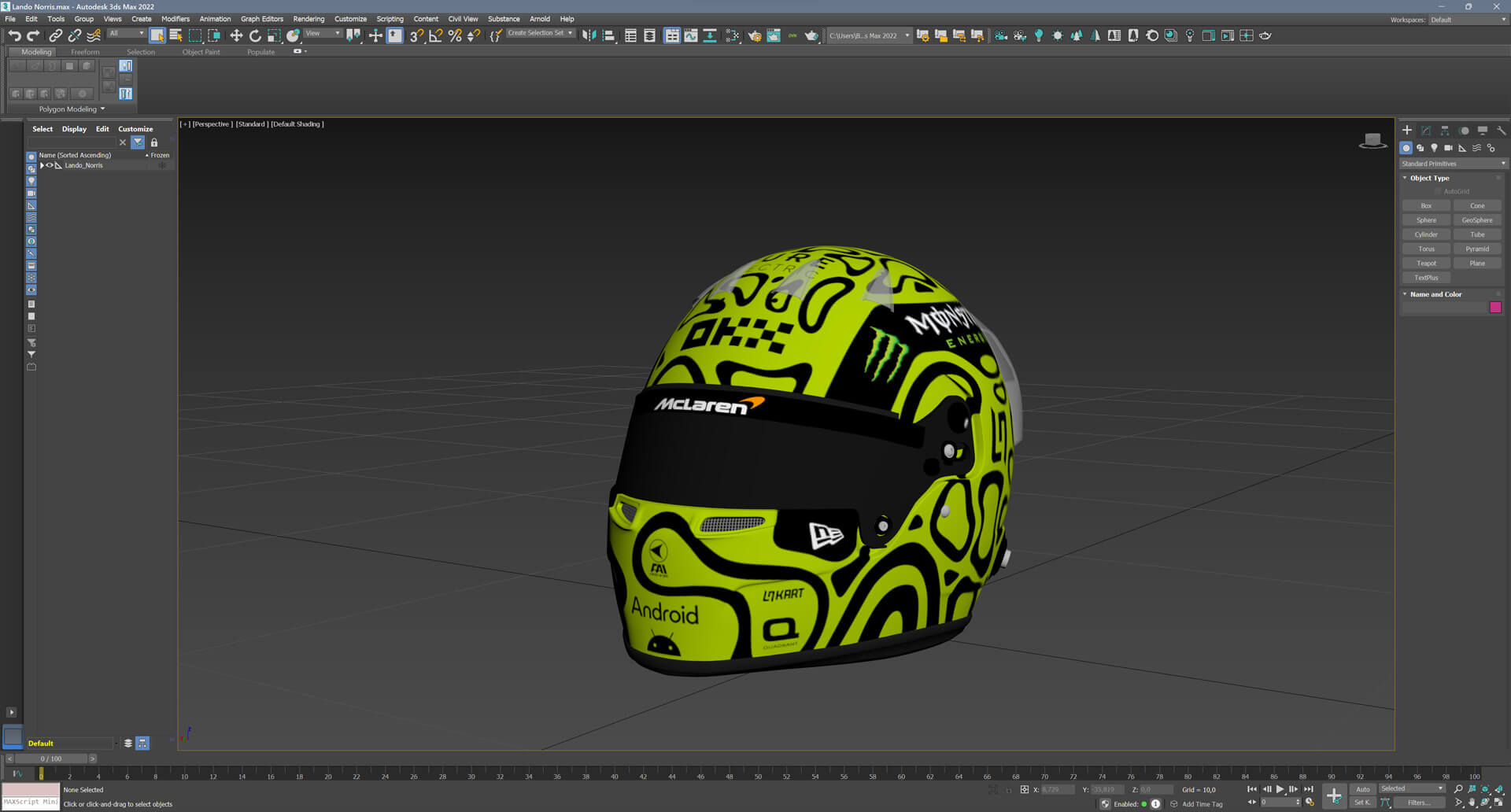 F1 Lando Norris Helmet 2024 - 3D Model by Cactus3D