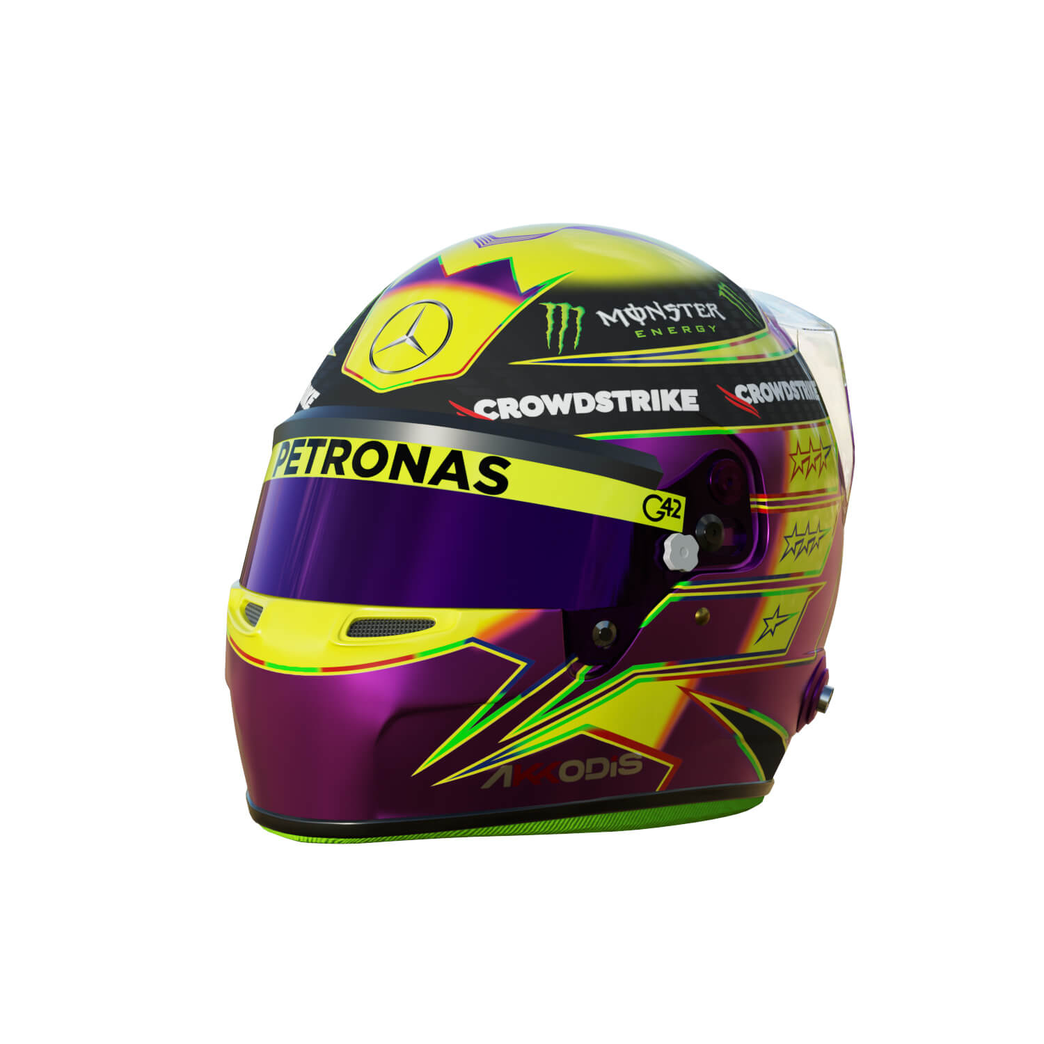 F1 Lewis Hamilton Helmet 2023 - 3D Model by Cactus3D