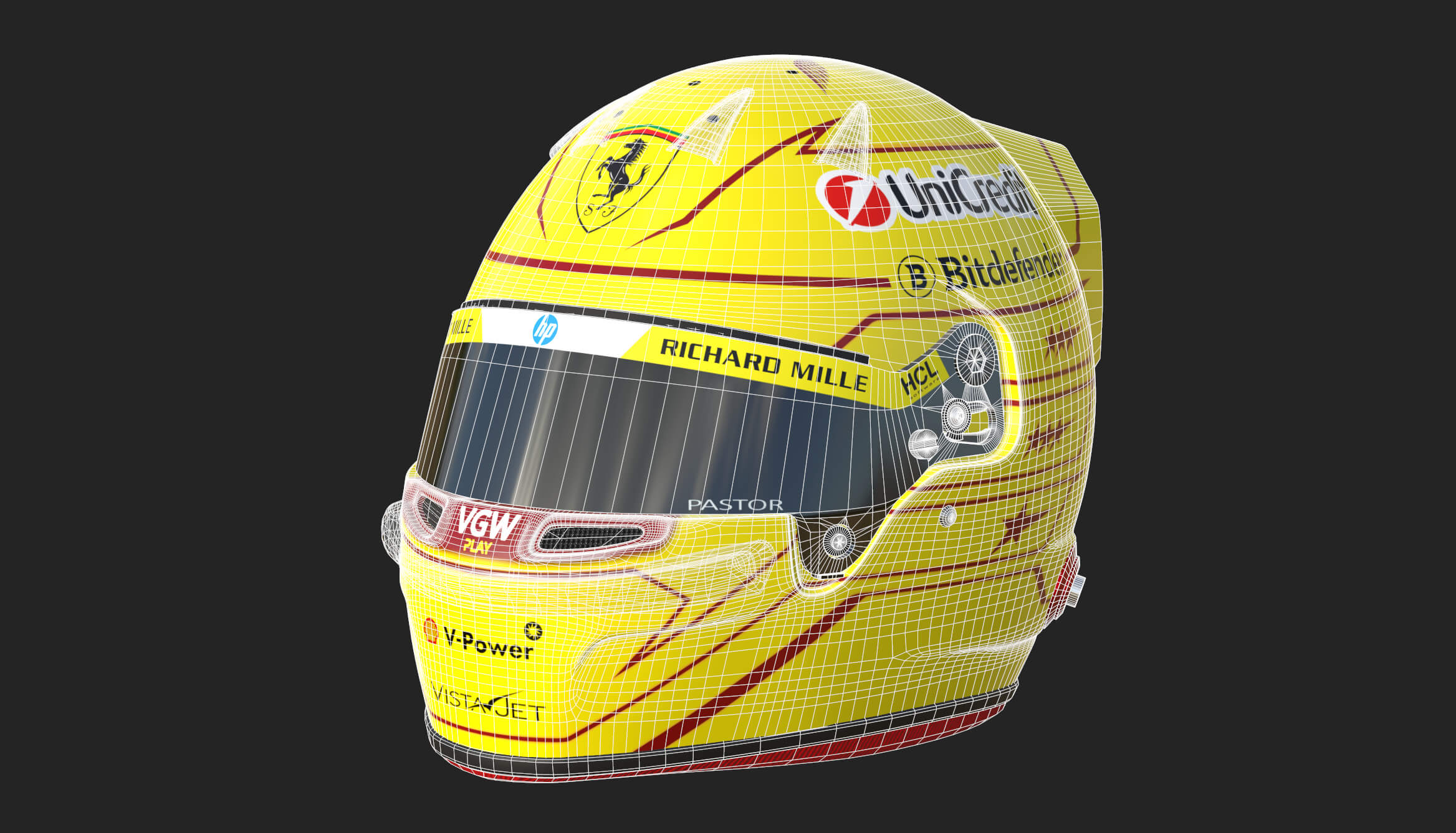 F1 Lewis Hamilton Helmet 2025 - 3D Model by Cactus3D