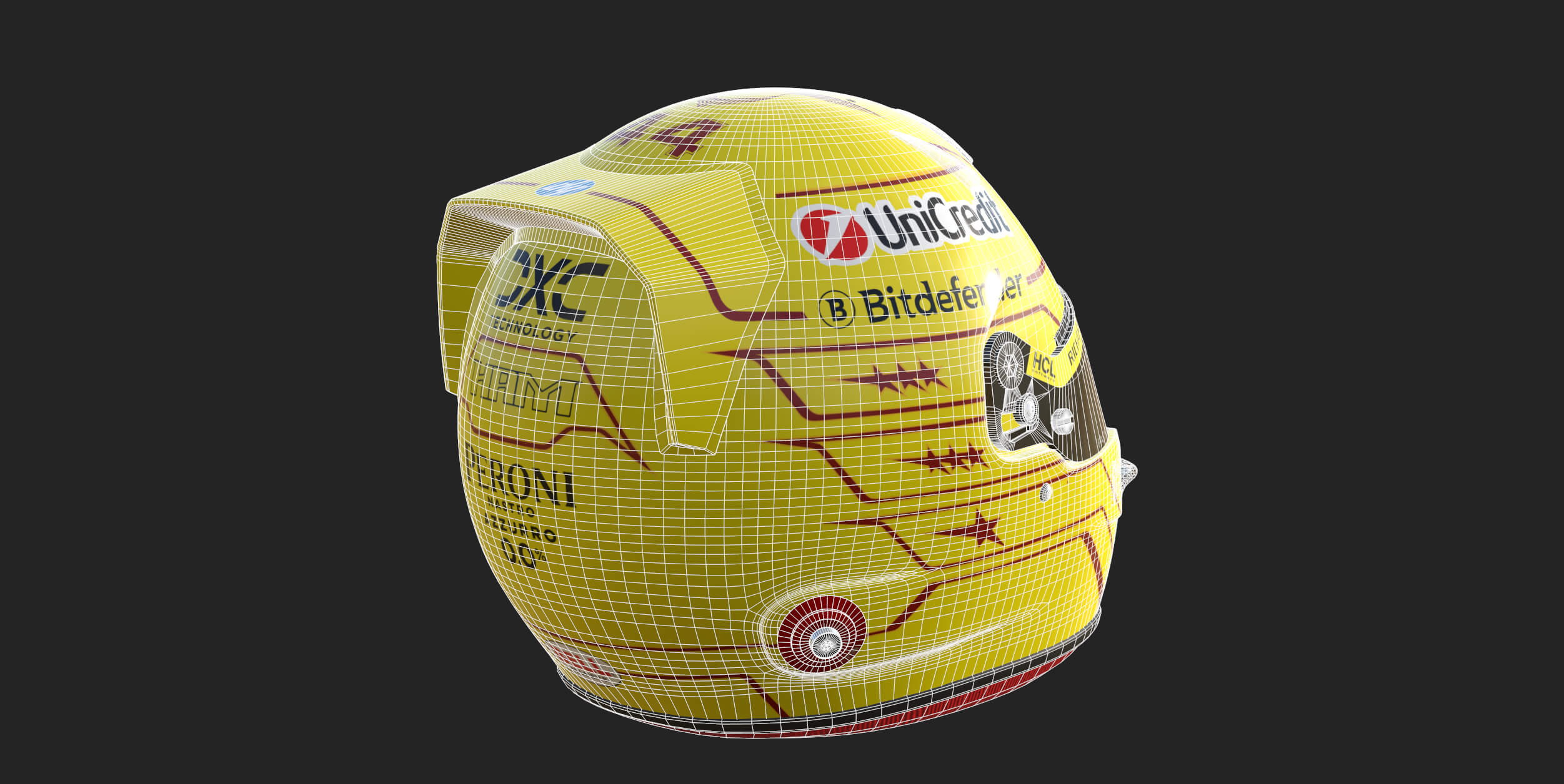 F1 Lewis Hamilton Helmet 2025 - 3D Model by Cactus3D
