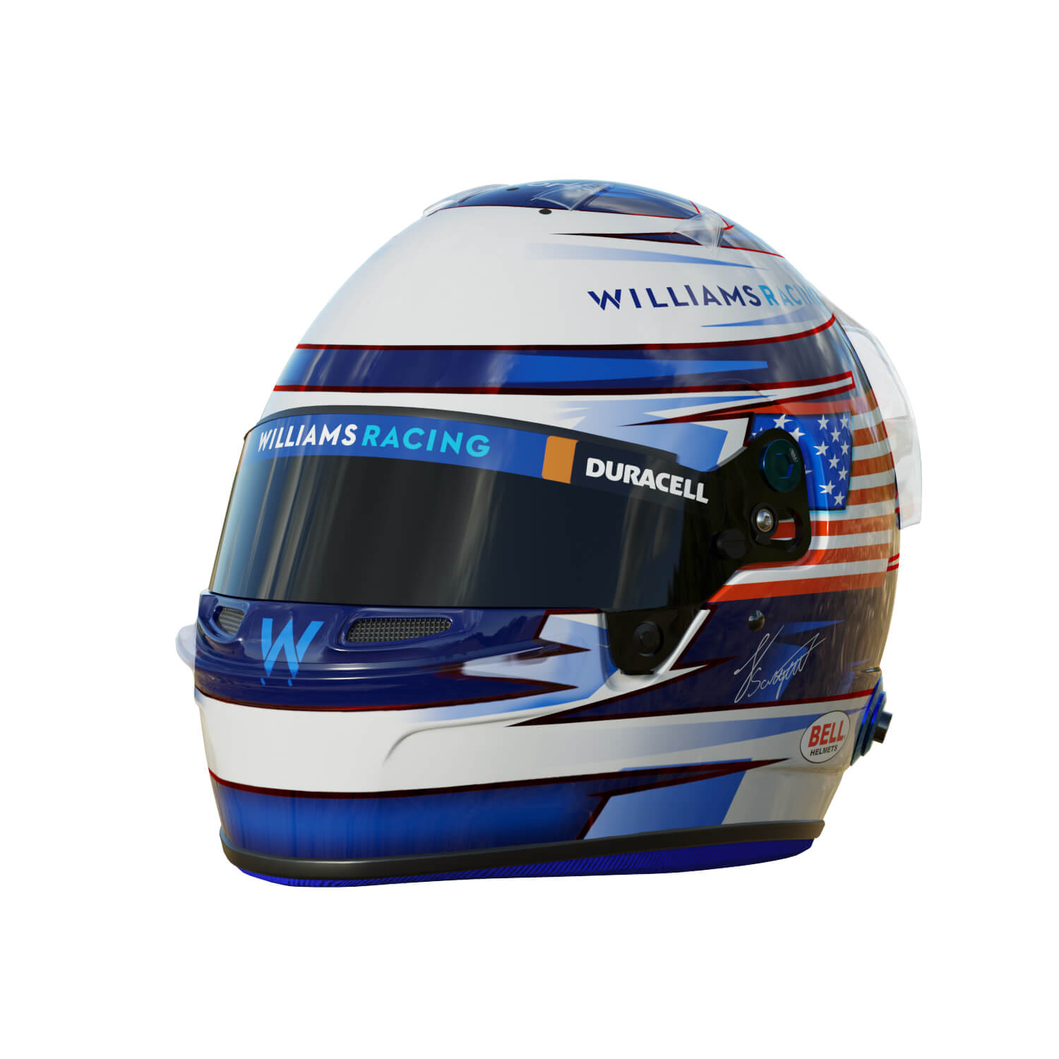 F1 Logan Sargeant Helmet 2023 - 3D Model by Cactus3D