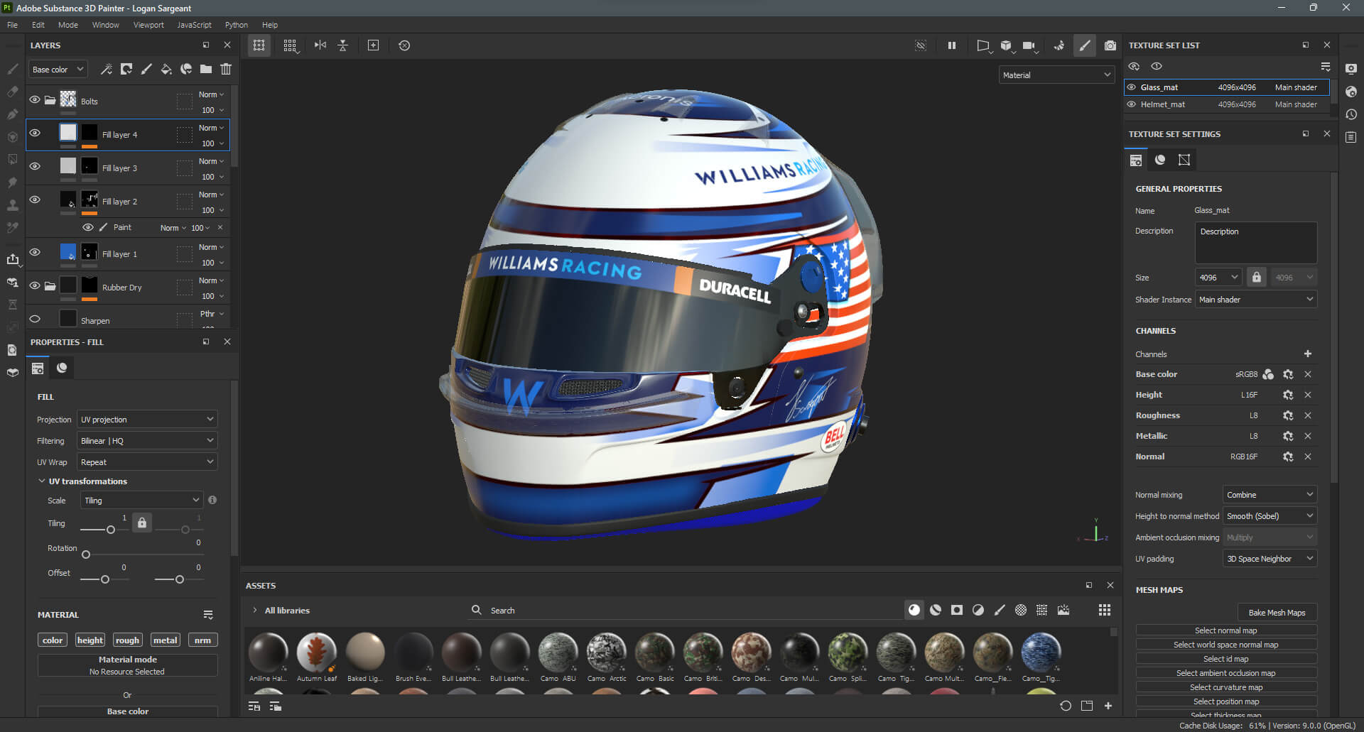 F1 Logan Sargeant Helmet 2023 - 3D Model by Cactus3D