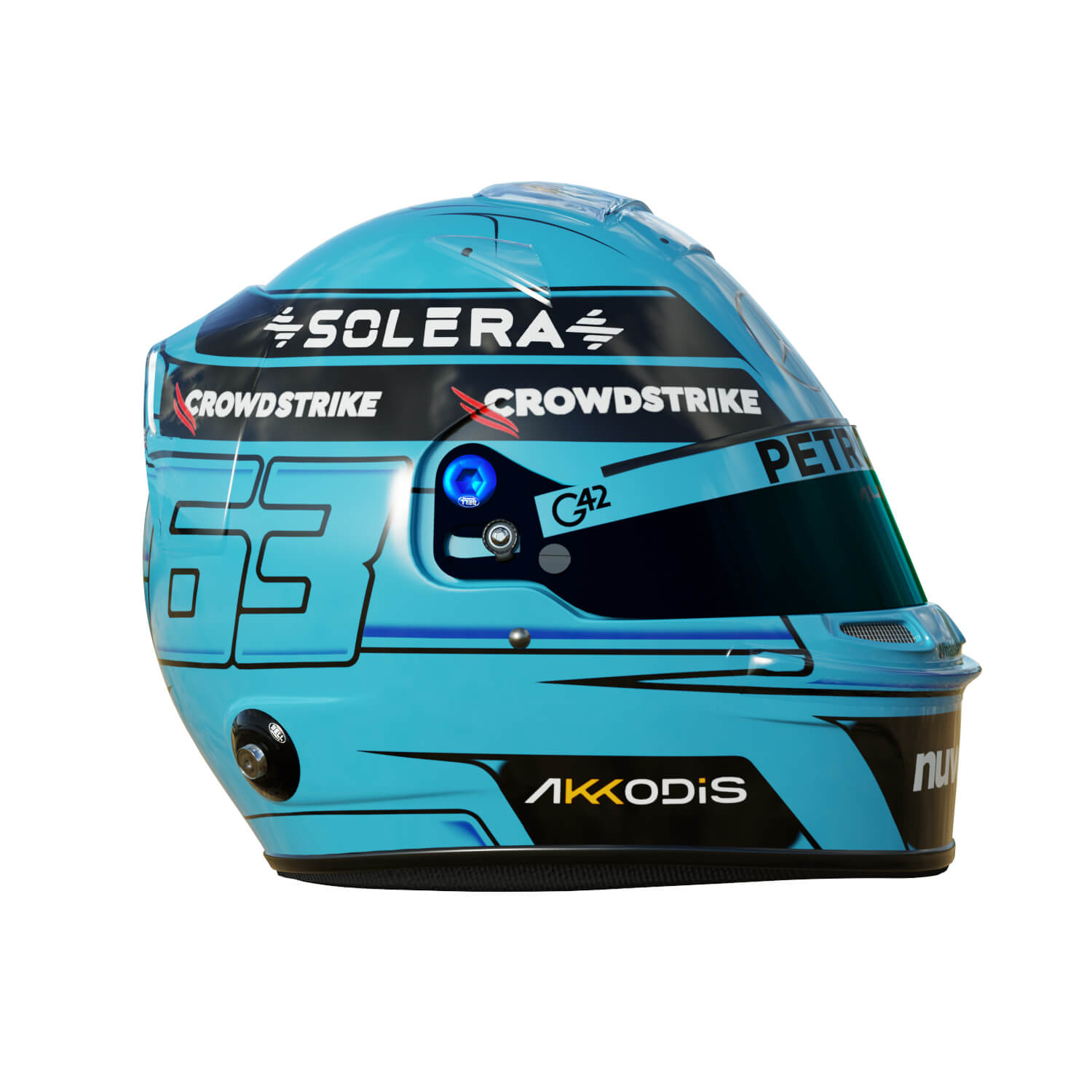 F1 Mercedes Helmets 2024 - 3D Model by Cactus3D