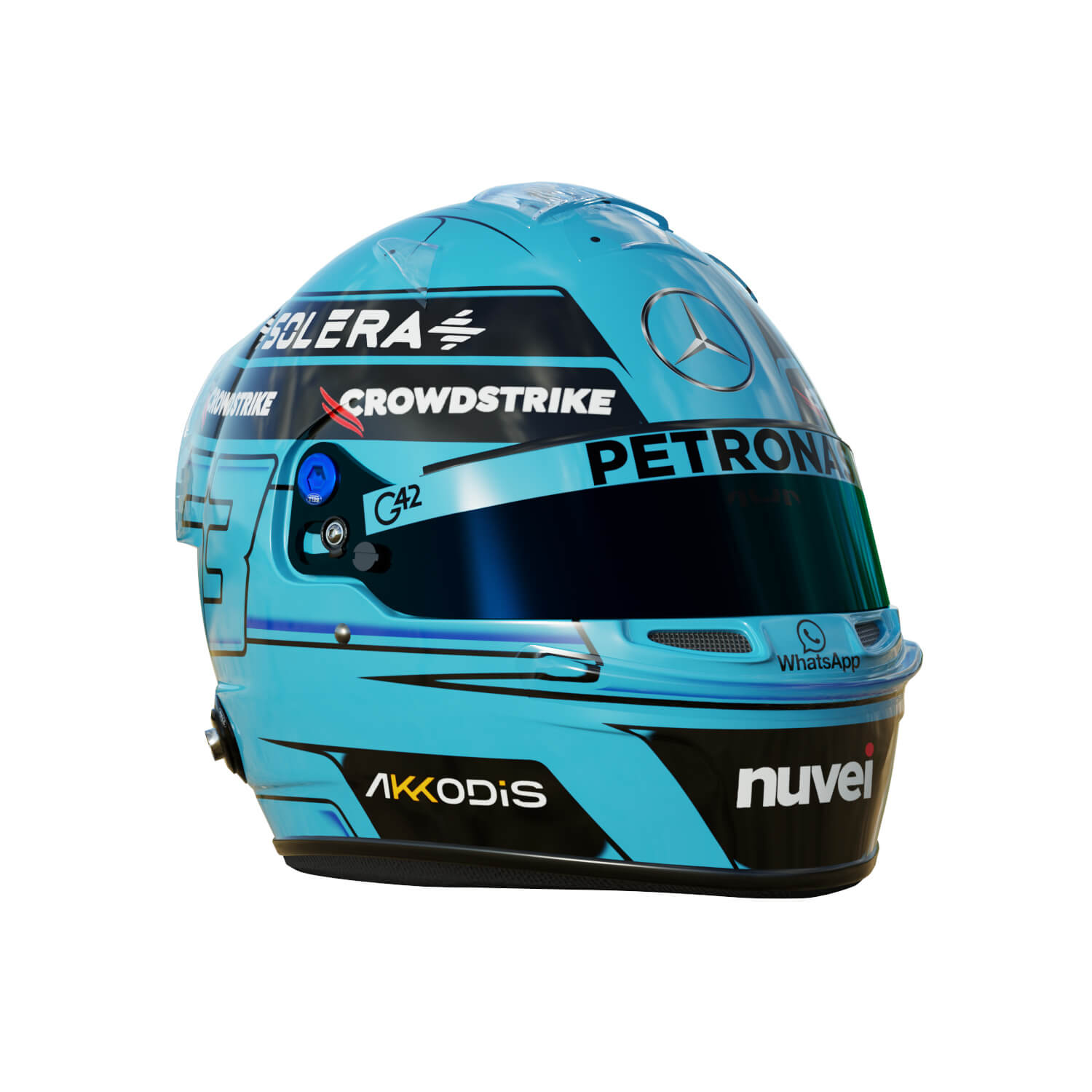 F1 Mercedes Helmets 2024 - 3D Model by Cactus3D
