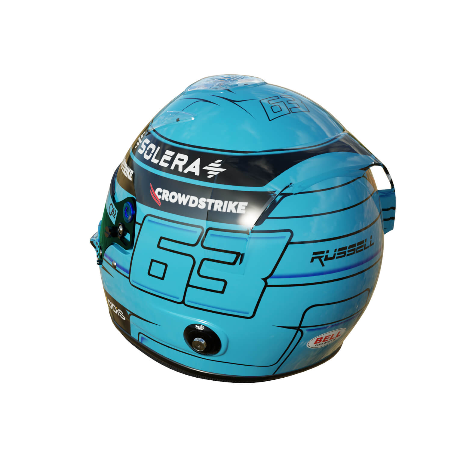 F1 Mercedes Helmets 2024 - 3D Model by Cactus3D