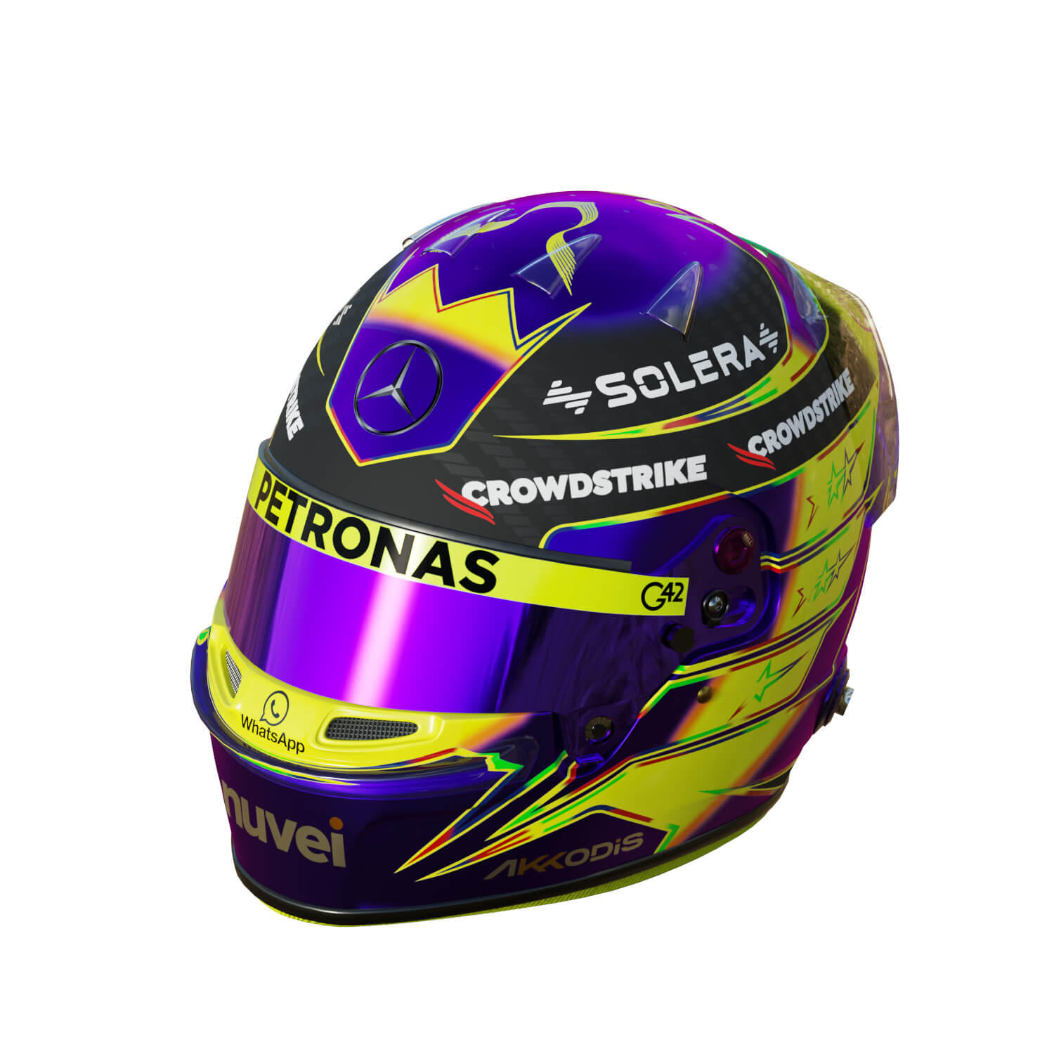 F1 Mercedes Helmets 2024 - 3D Model by Cactus3D