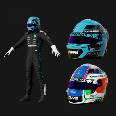 F1 Mercedes Racing Suit 2025 - 3D Model by Cactus3D