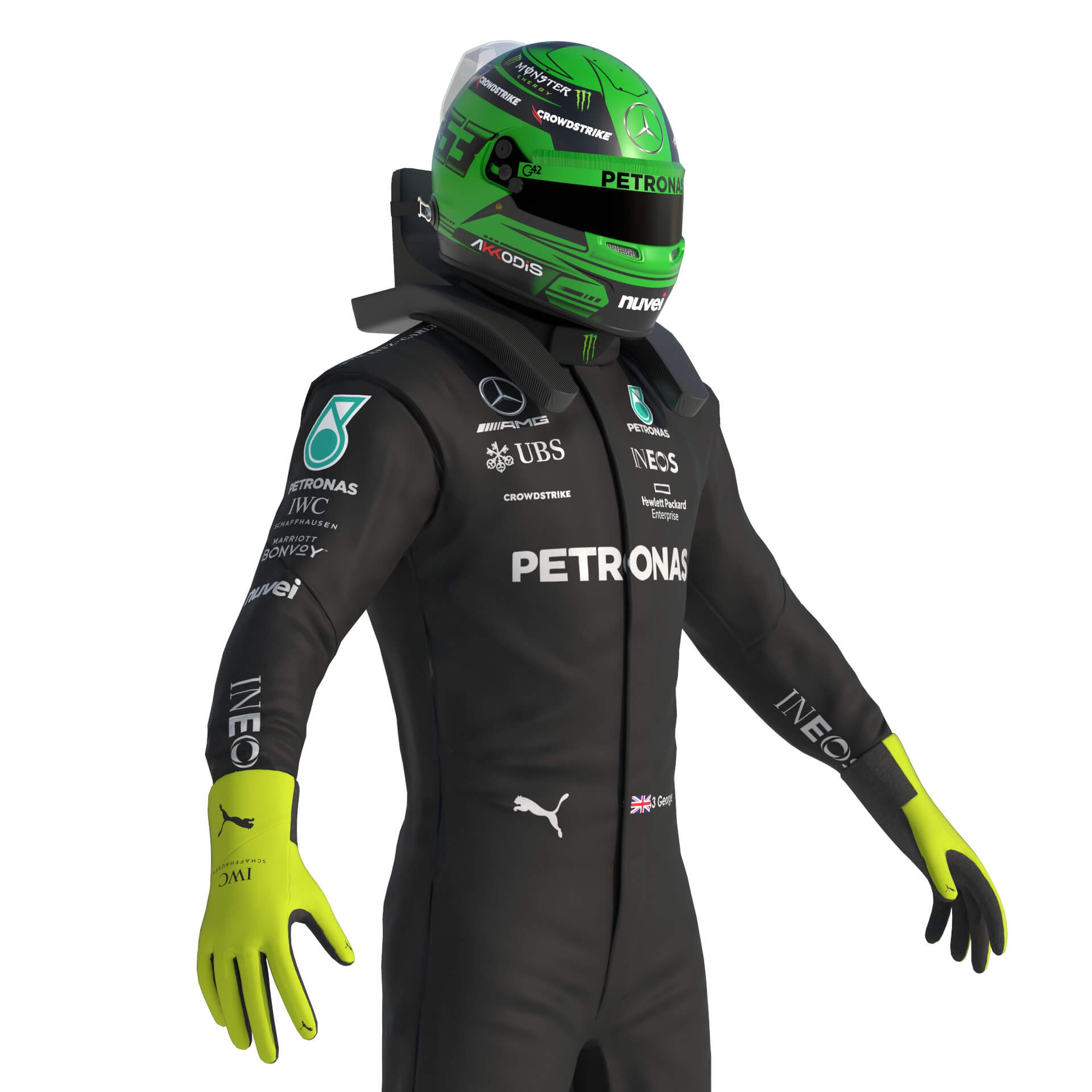 F1 Mercedes Suit 2023 - 3D Model by Cactus3D