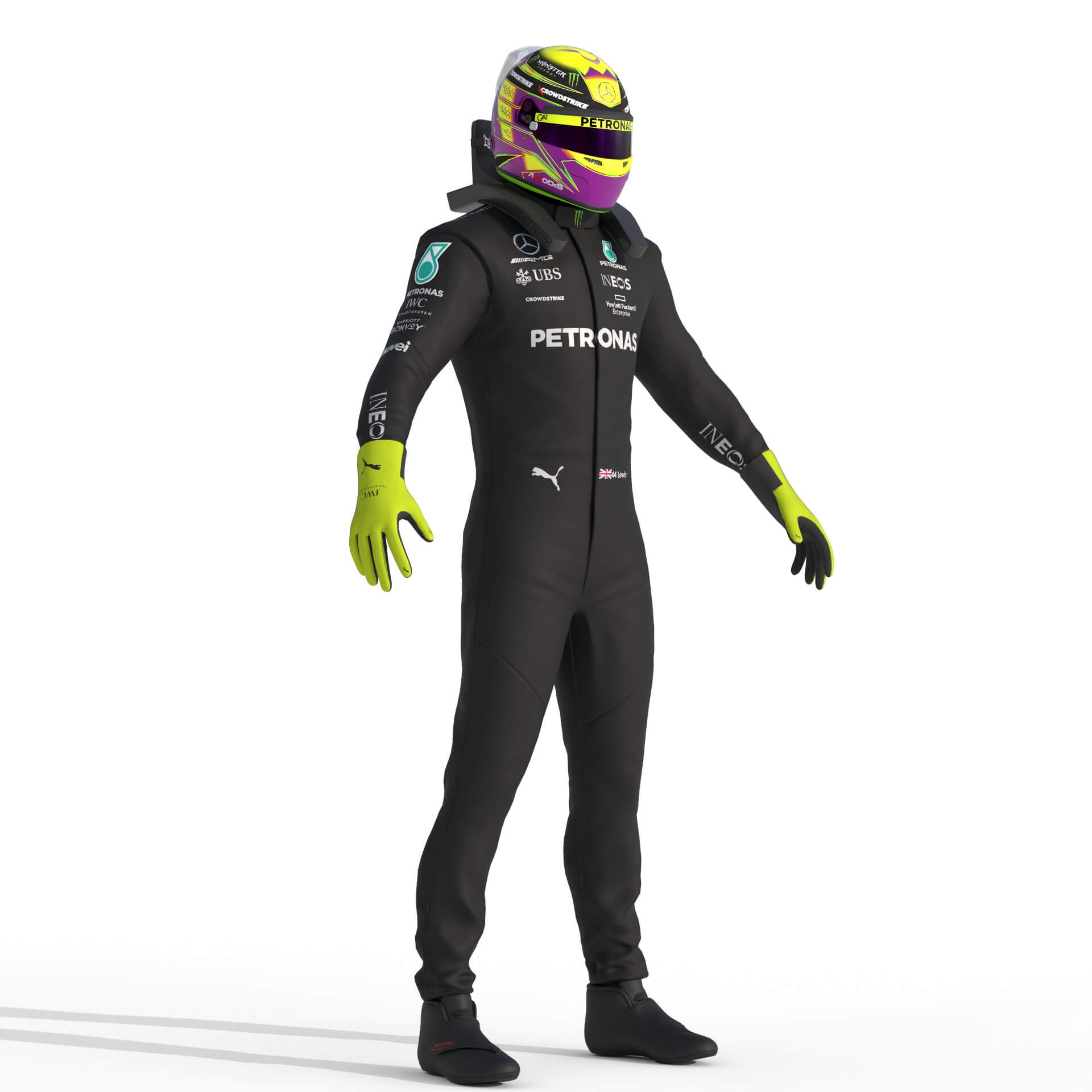 F1 Mercedes Suit 2023 - 3D Model by Cactus3D