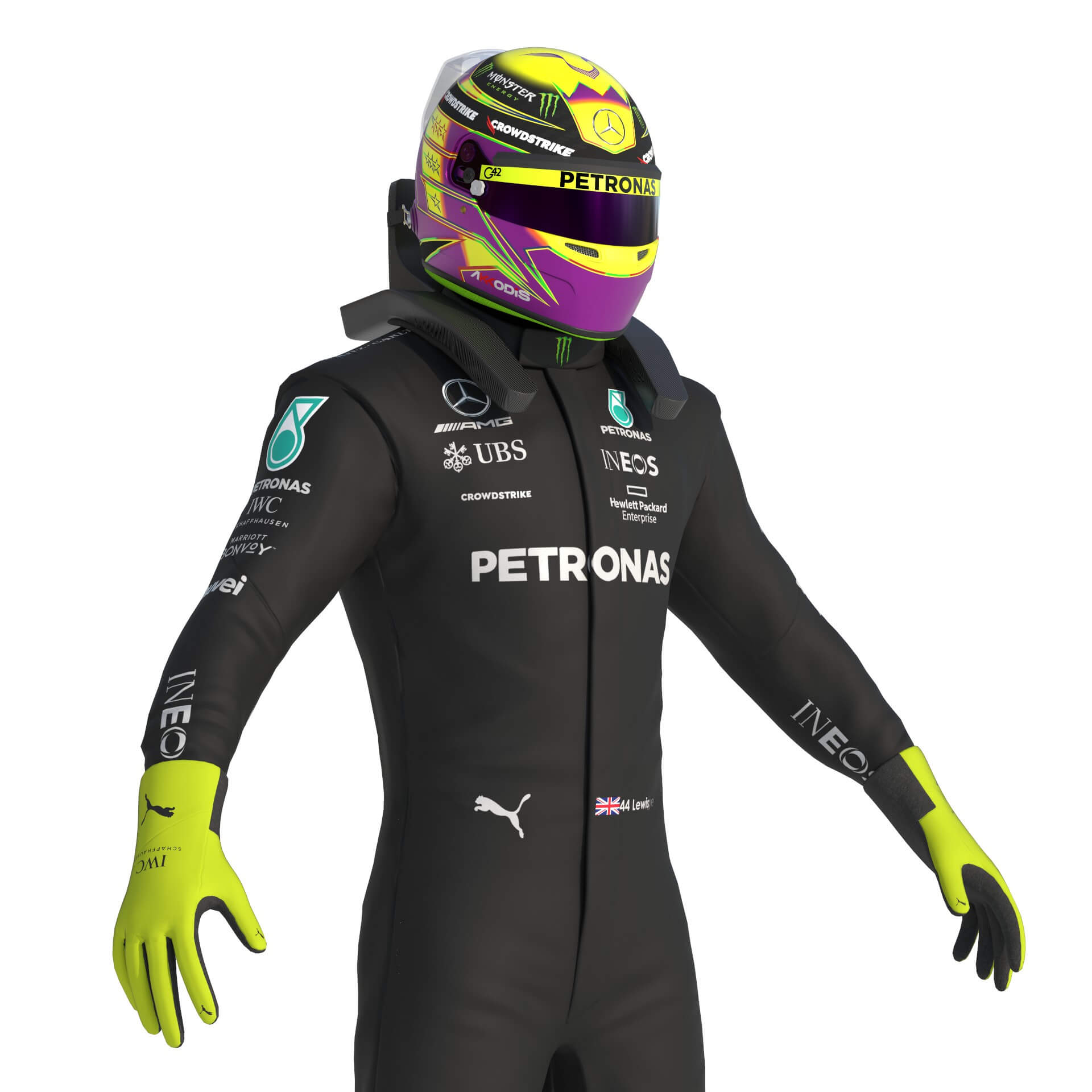 F1 Mercedes Suit 2023 - 3D Model by Cactus3D
