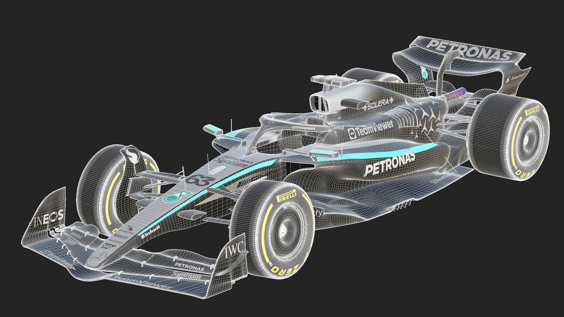 F1 Mercedes W16 2025 - 3D Model by Cactus3D