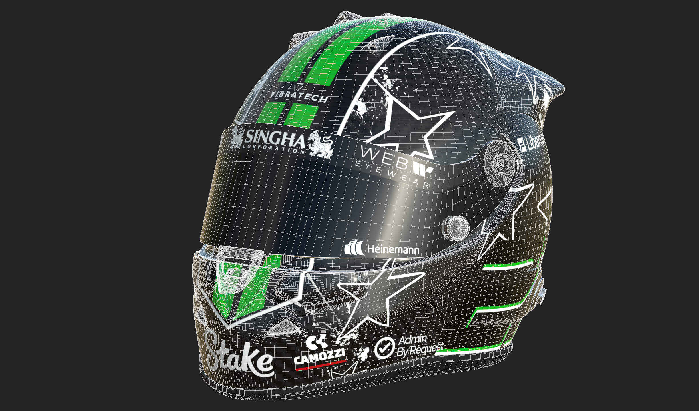 F1 Nico Hülkenberg Helmet 2025 - 3D Model by Cactus3D