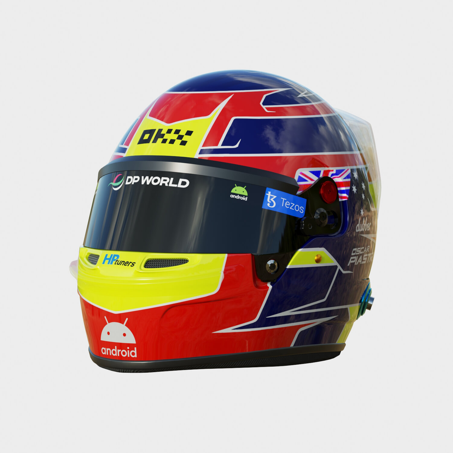 F1 Oscar Piastri Helmet 2023 - 3D Model by Cactus3D