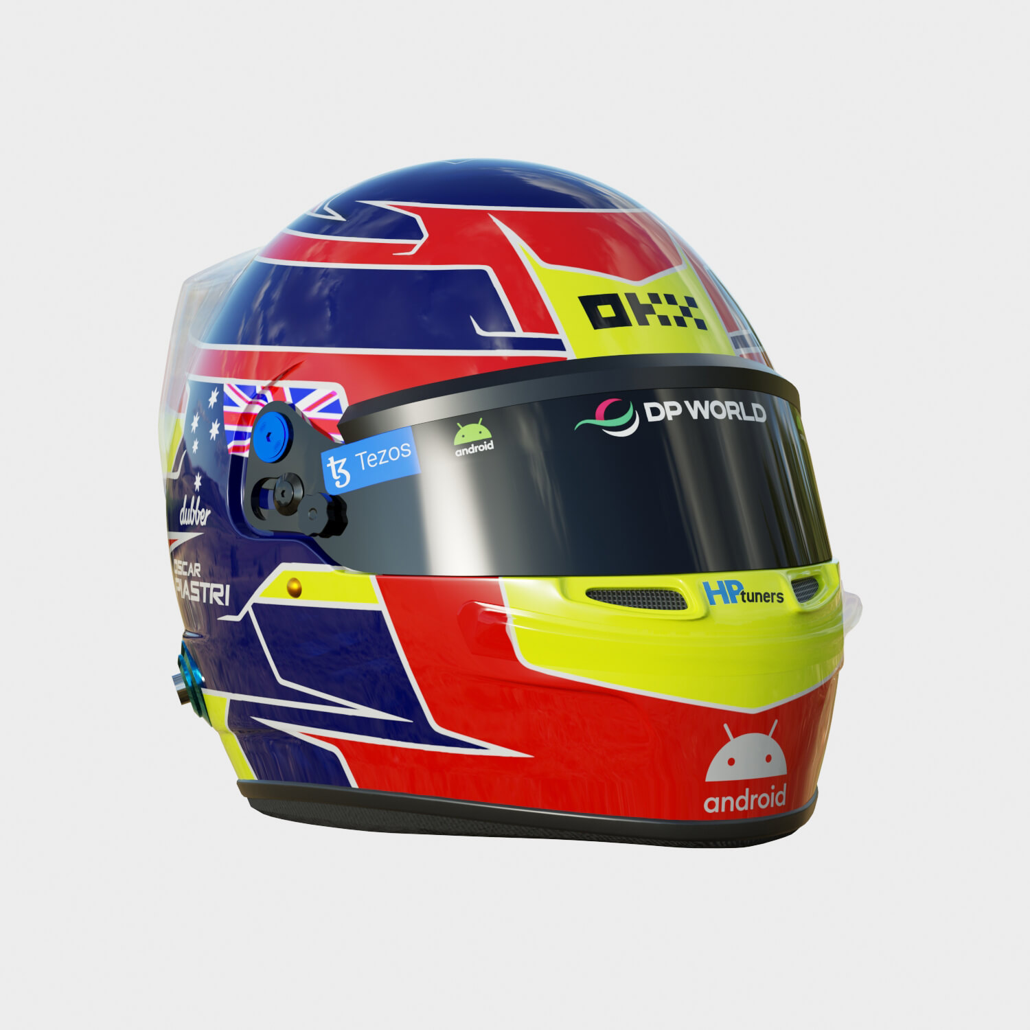 F1 Oscar Piastri Helmet 2023 - 3D Model by Cactus3D