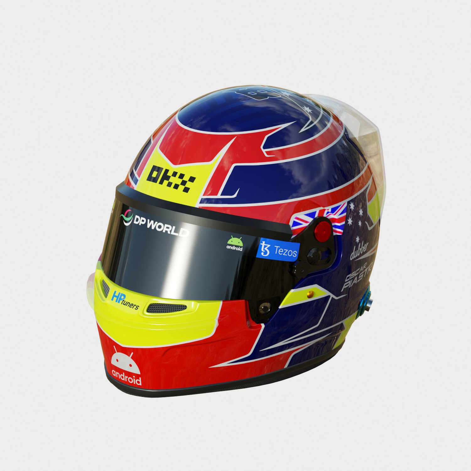 F1 Oscar Piastri Helmet 2023 - 3D Model by Cactus3D
