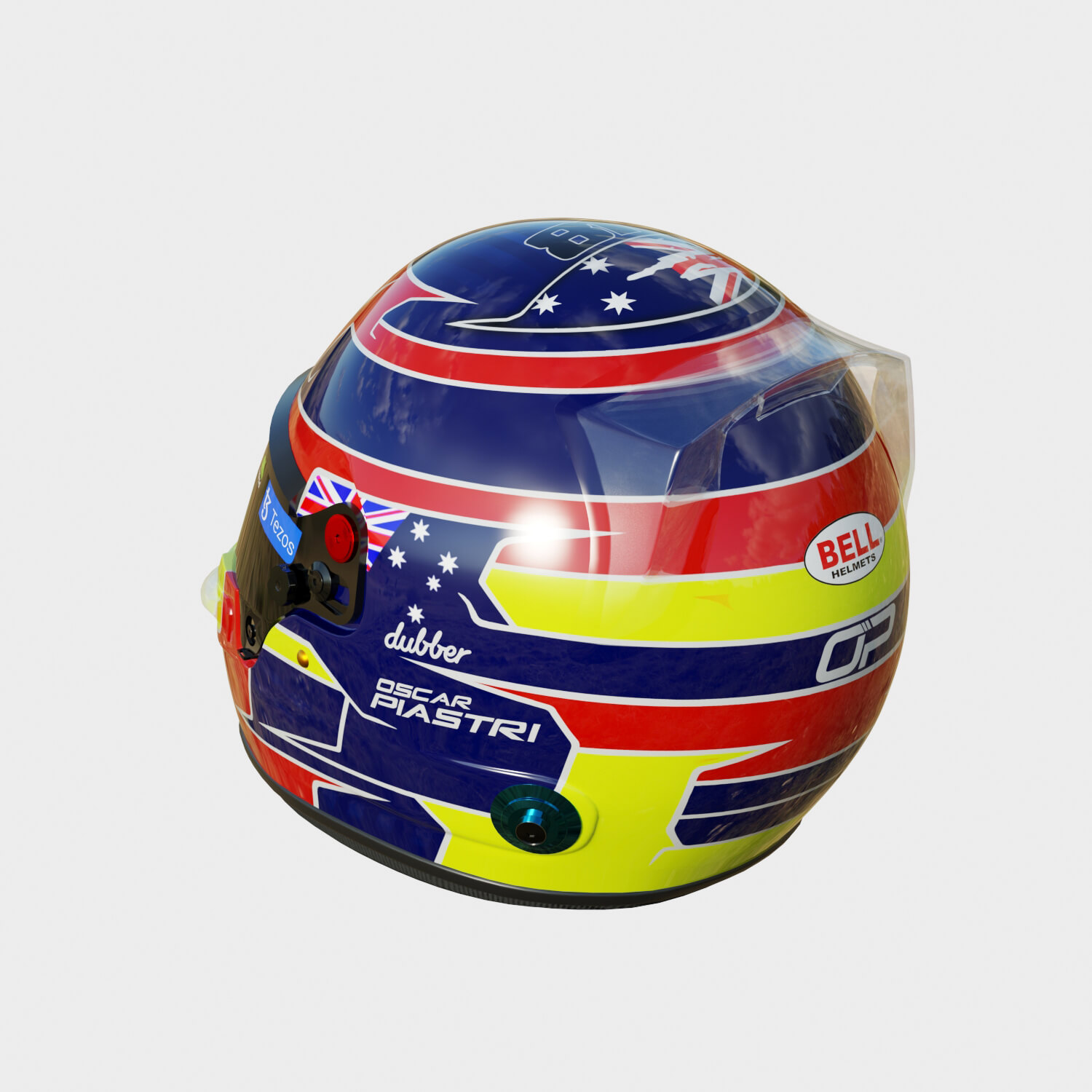 F1 Oscar Piastri Helmet 2023 - 3D Model by Cactus3D