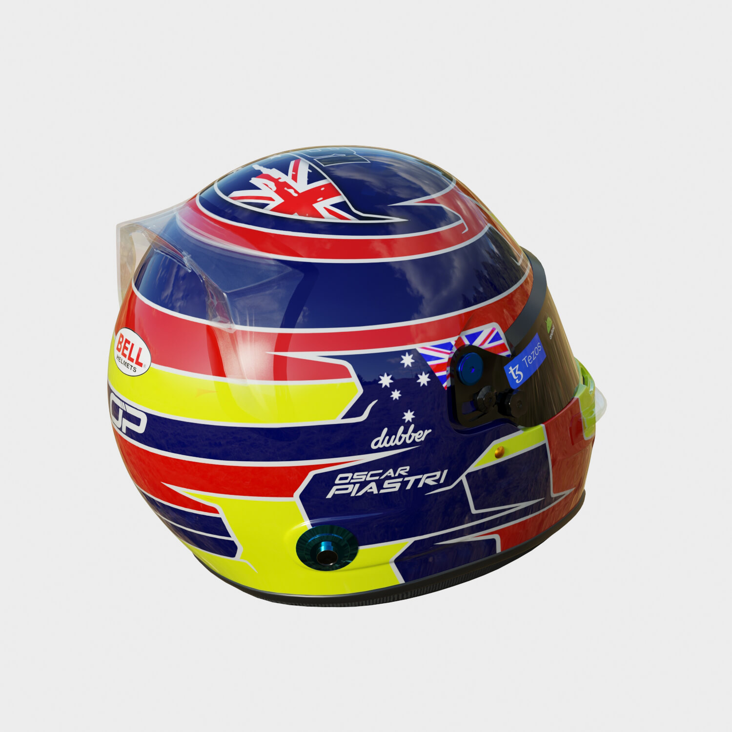 F1 Oscar Piastri Helmet 2023 - 3D Model by Cactus3D
