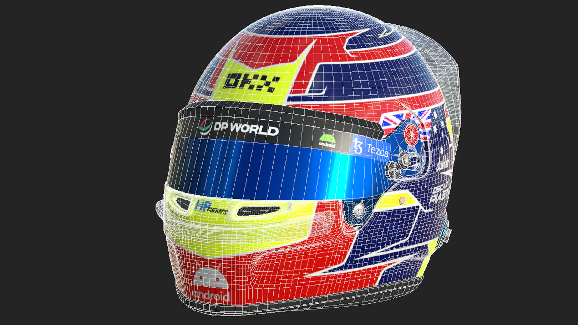 F1 Oscar Piastri Helmet 2023 - 3D Model by Cactus3D