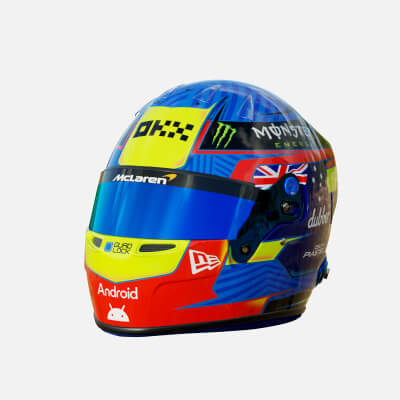 F1 Oscar Piastri Helmet 2024 - 3D Model by Cactus3D