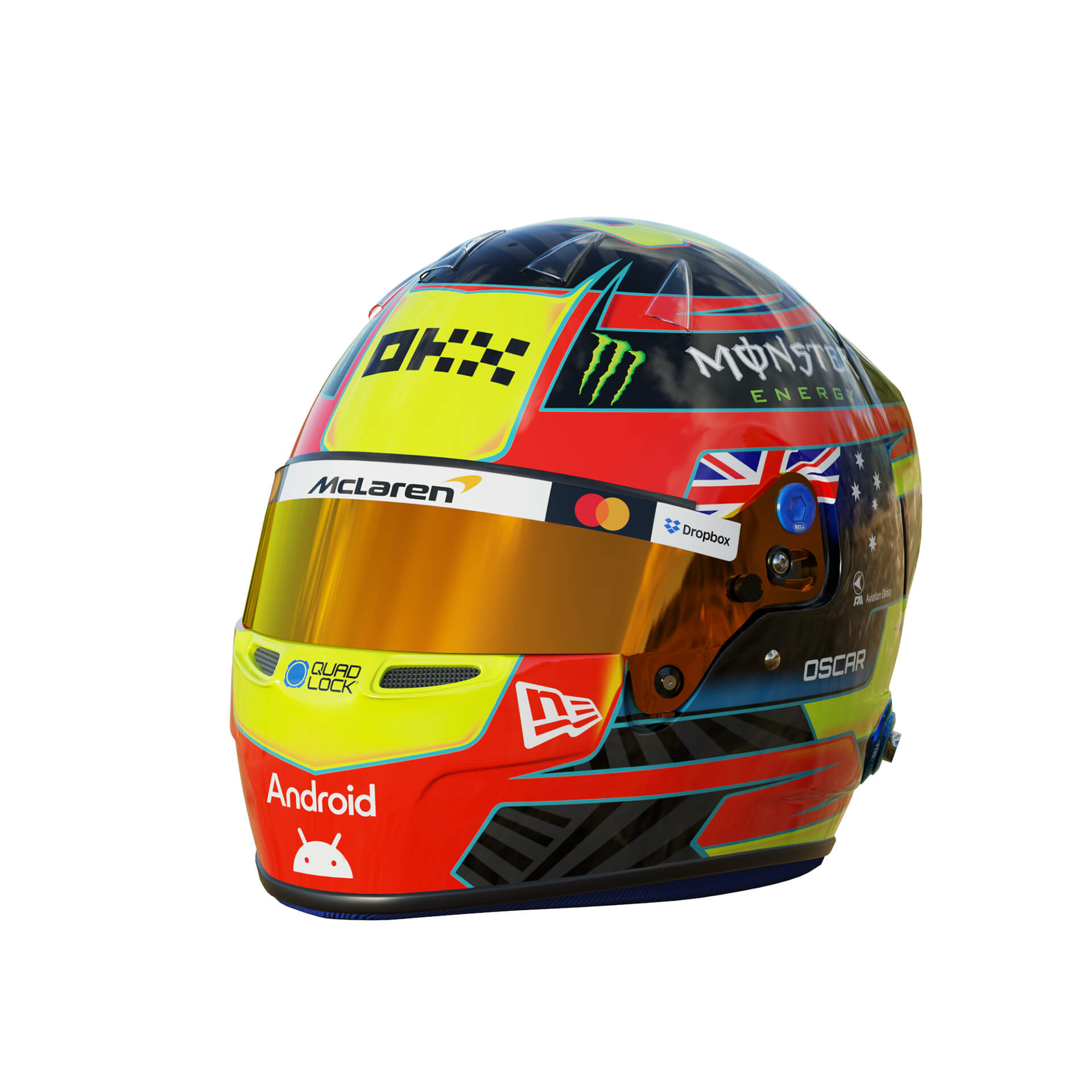 F1 Oscar Piastri Helmet 2025 - 3D Model by Cactus3D