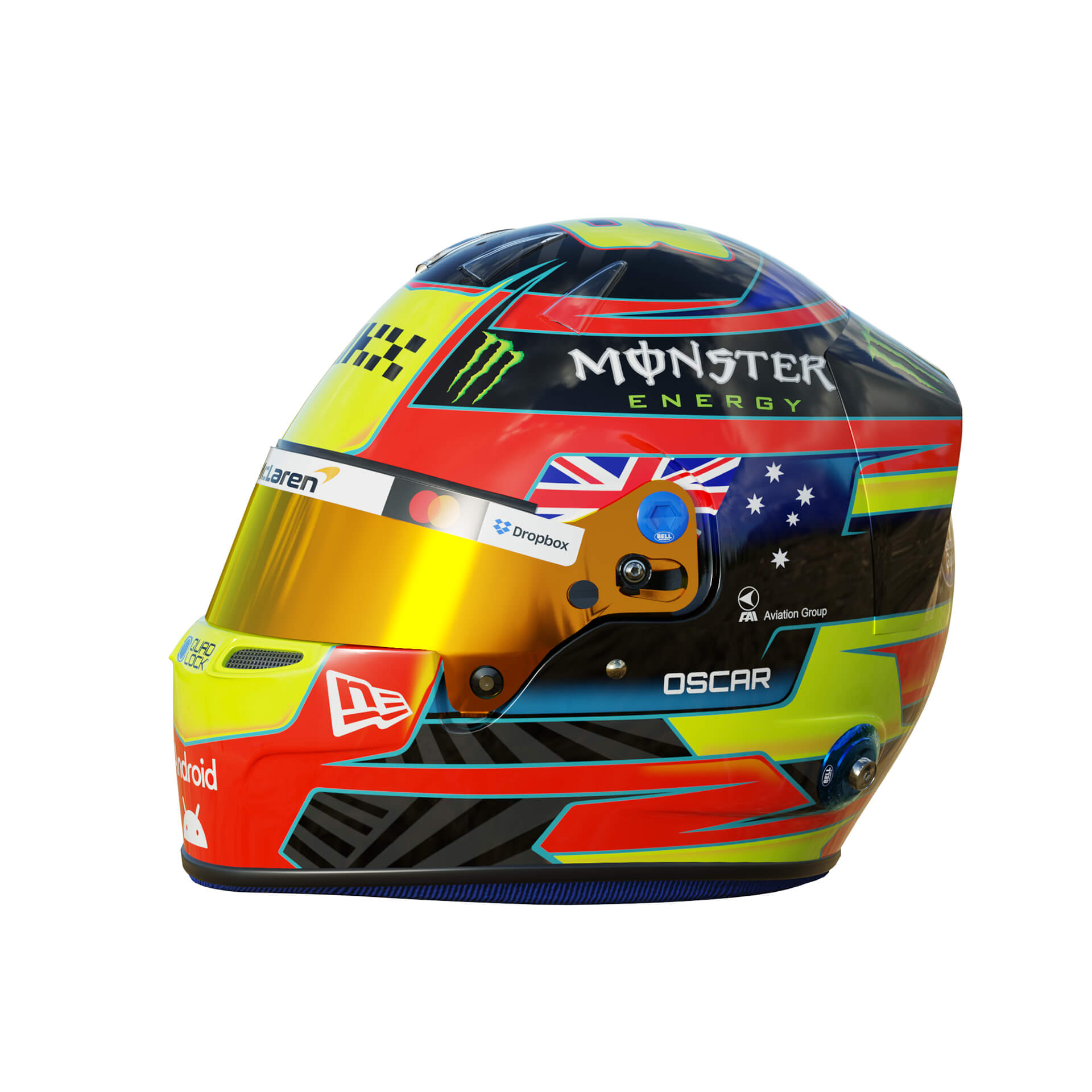 F1 Oscar Piastri Helmet 2025 - 3D Model by Cactus3D