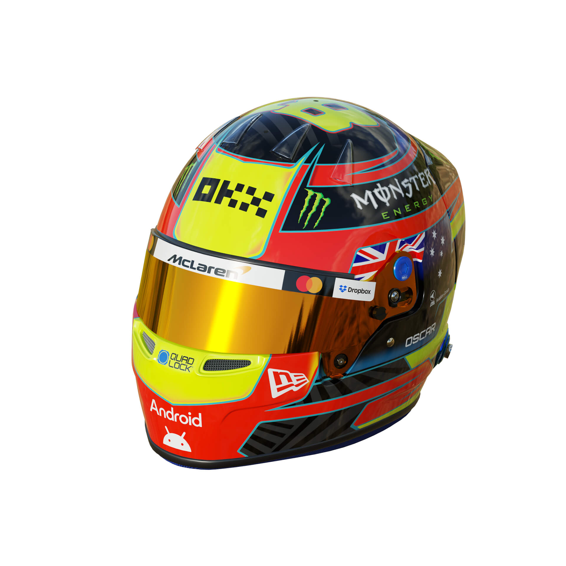 F1 Oscar Piastri Helmet 2025 - 3D Model by Cactus3D