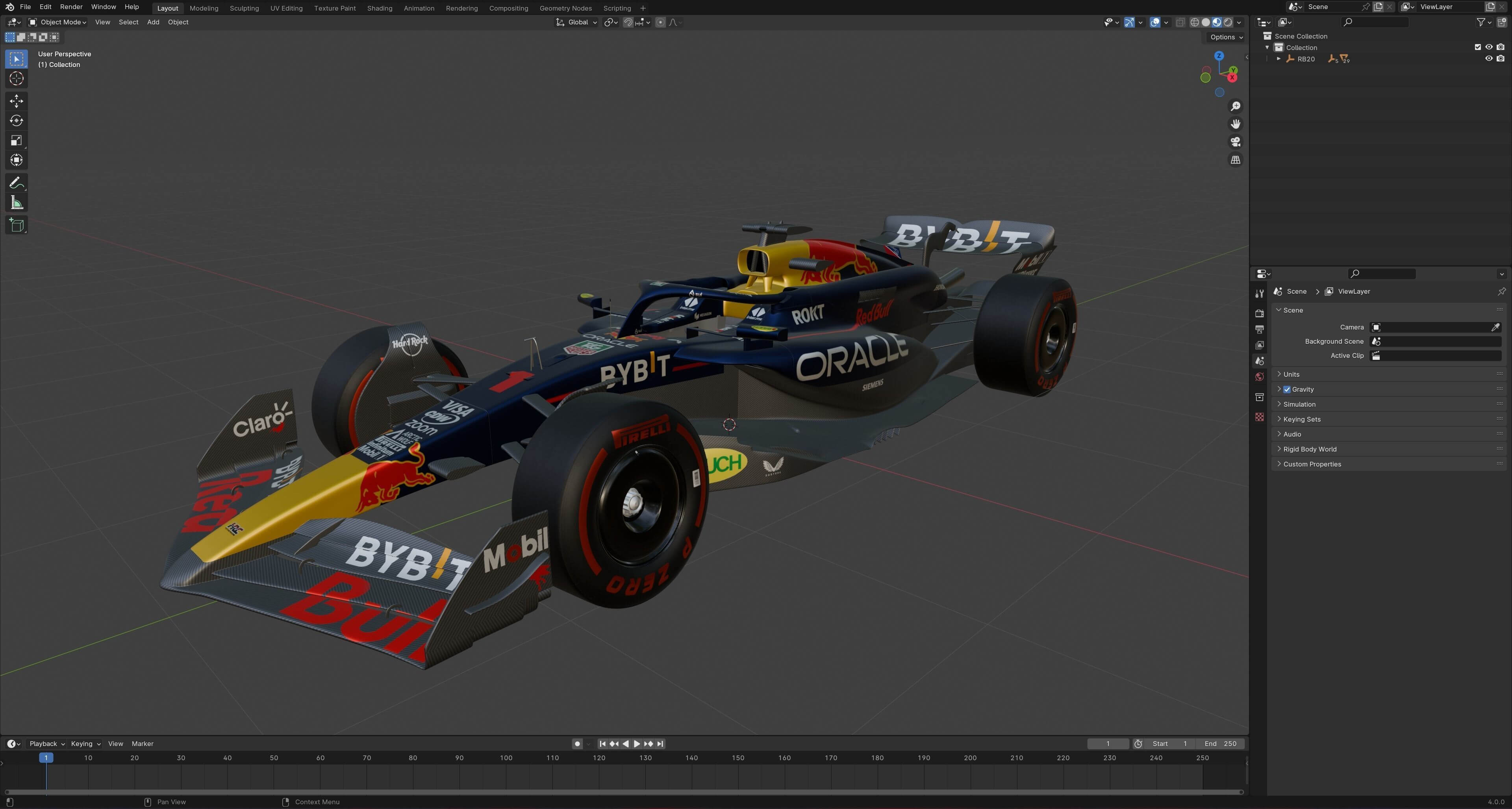 F1 Red Bull RB20 2024 - 3D Model by Cactus3D