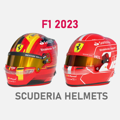 F1 Alpine Helmets 2023 by Cactus3D