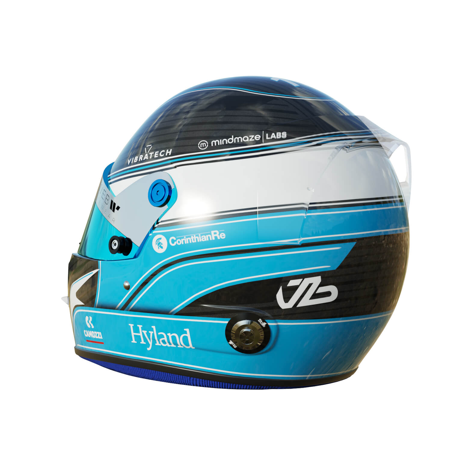F1 Valtteri Bottas Helmet 2023 - 3D Model by Cactus3D