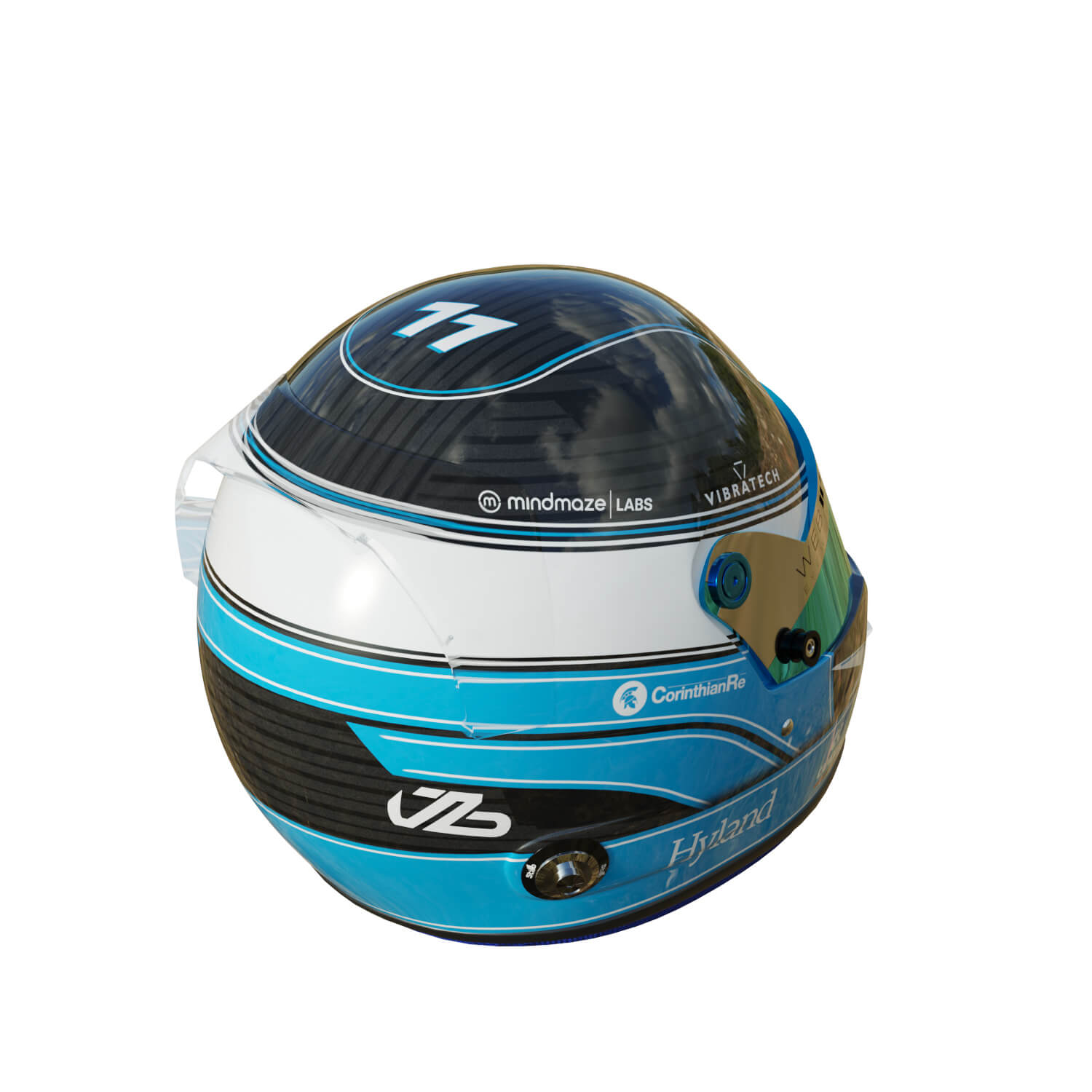 F1 Valtteri Bottas Helmet 2023 - 3D Model by Cactus3D