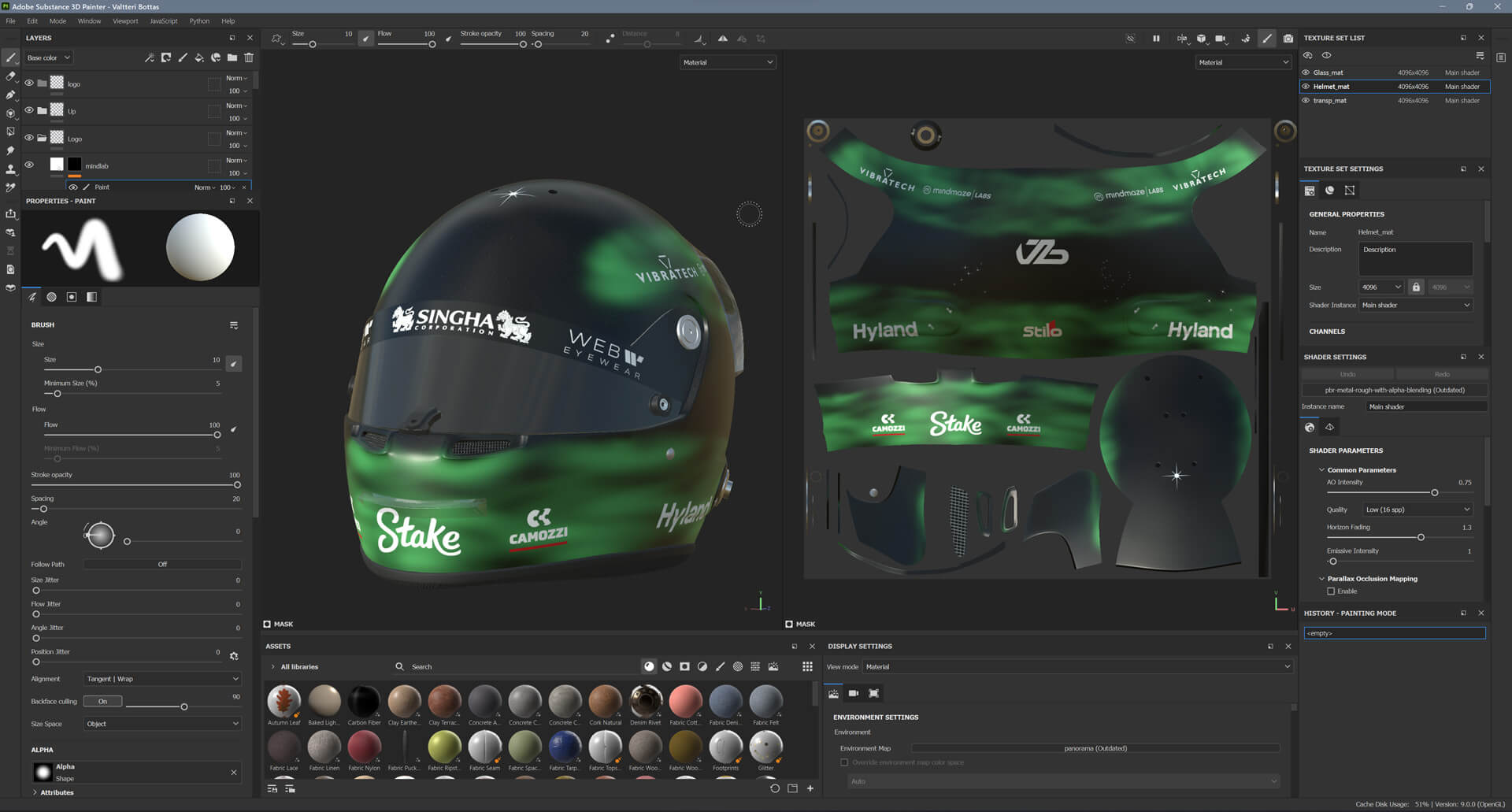 F1 Valtteri Bottas Helmet 2024 - 3D Model by Cactus3D