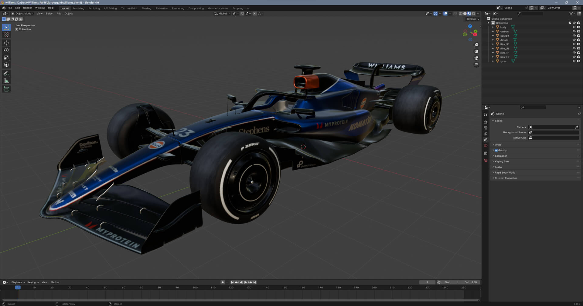 F1 Williams FW46 2024 - 3D Model by Cactus3D