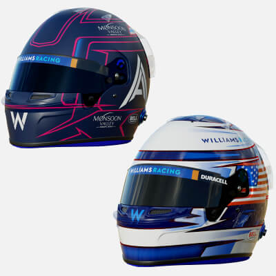 F1 Williams Helmets 2023 by Cactus3D